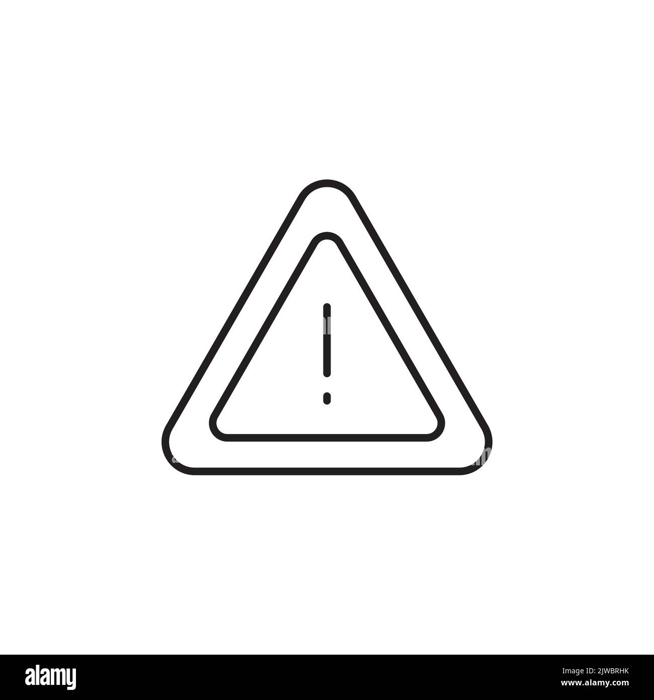 Alert, risk sign line icon. Caution, warning, exclamation mark thin ...
