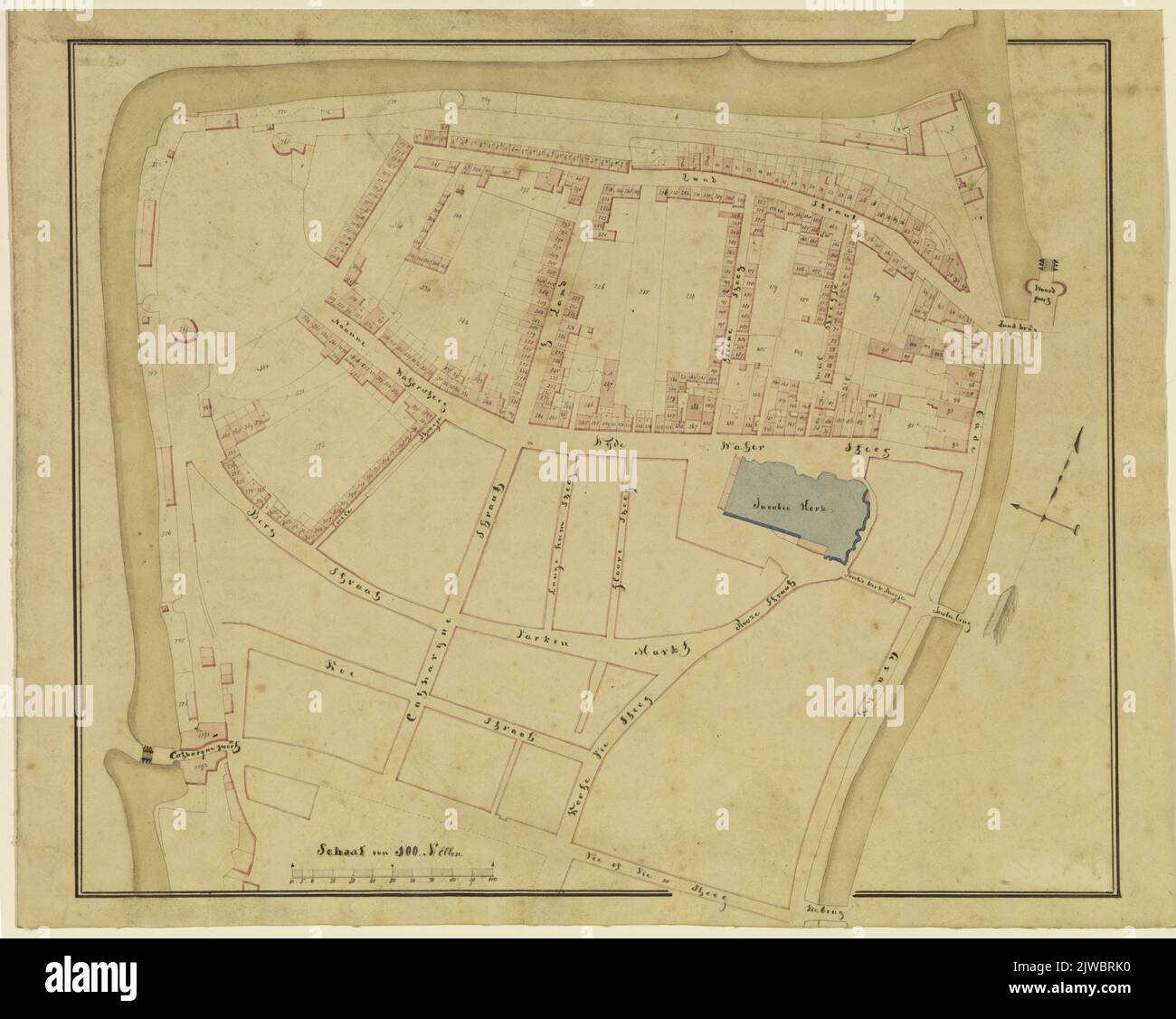 Cadastral map (minute plan) of the northern part of section C, called ...