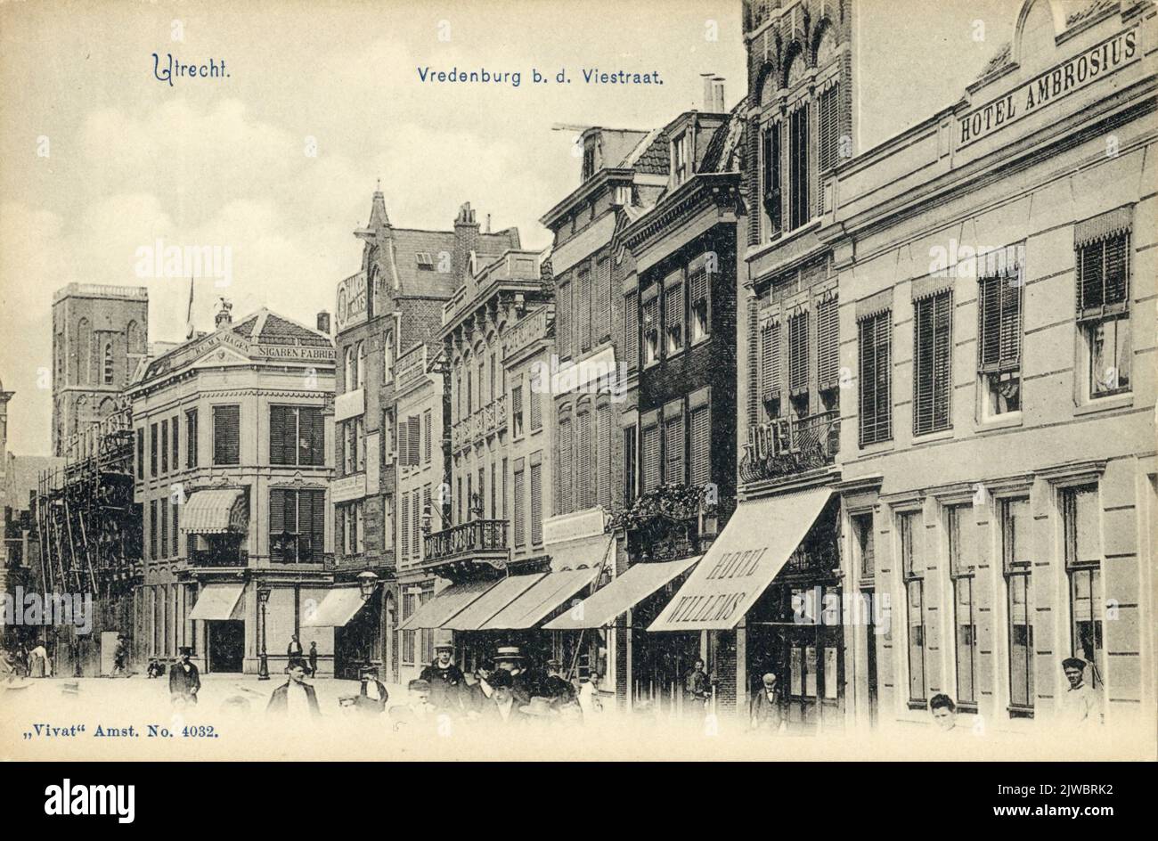 View of the facades of a few houses on the east side of Vredenburg in ...