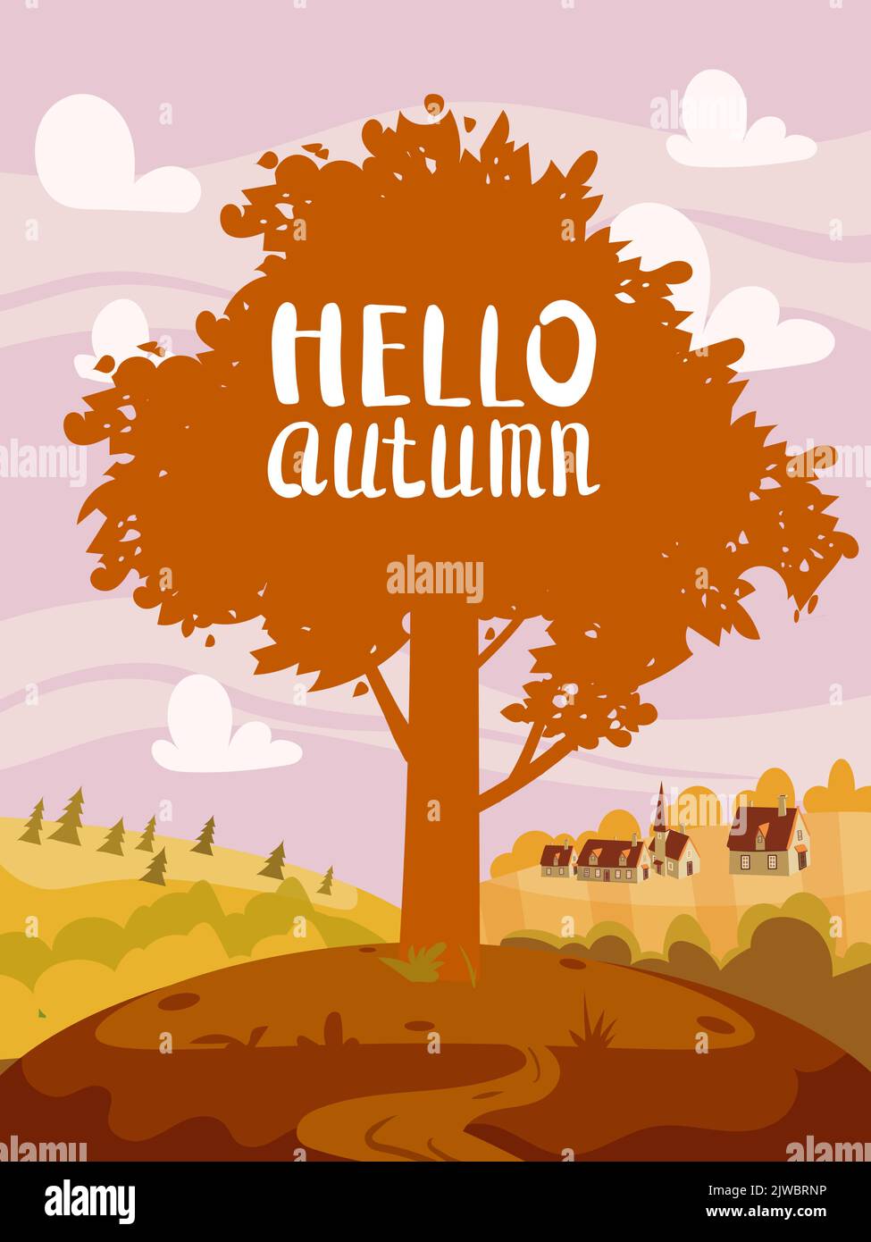 Rural and pastoral scenery Stock Vector Images - Alamy