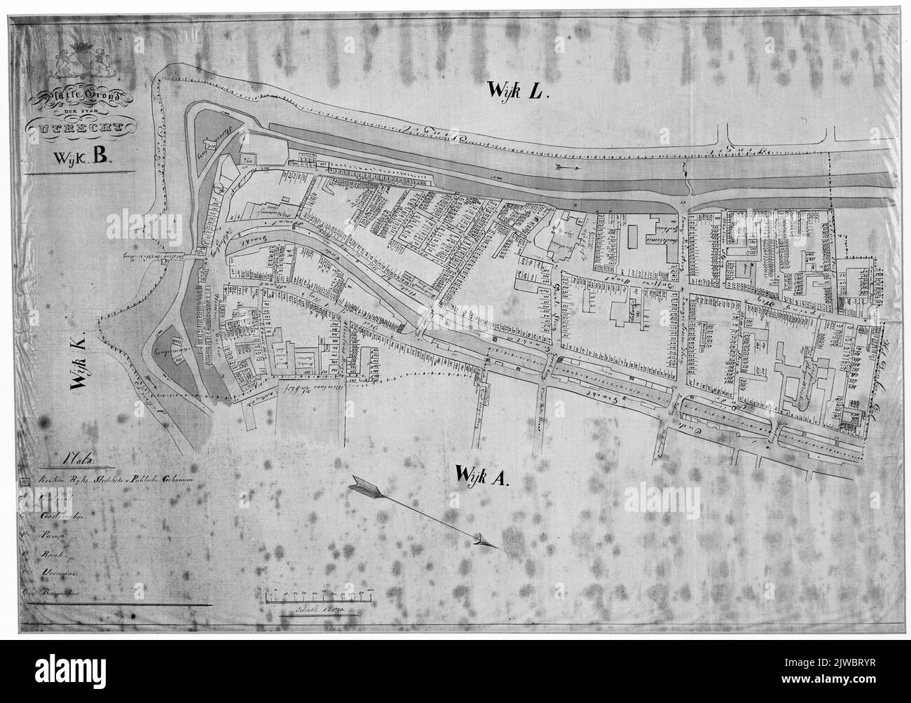Map of the city of Utrecht/ district B Stock Photo - Alamy