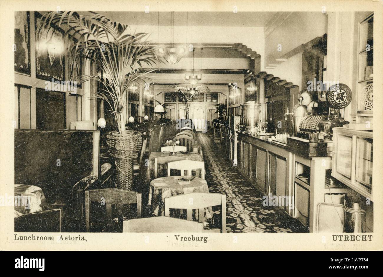 Interior of Lunchroom Astoria (Vredenburg 23) in Utrecht Stock Photo ...