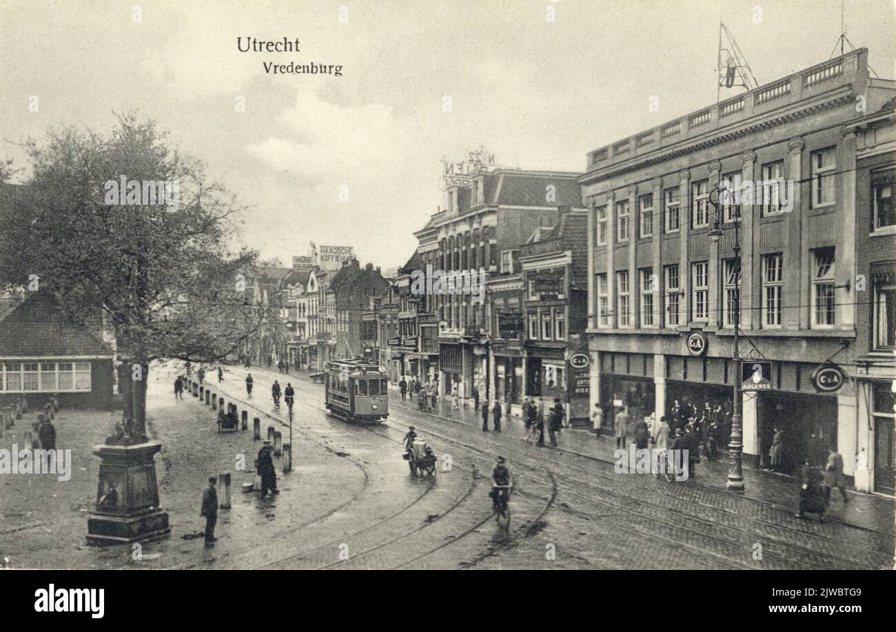 View of the Vredenburg in Utrecht with the houses of the northern ...