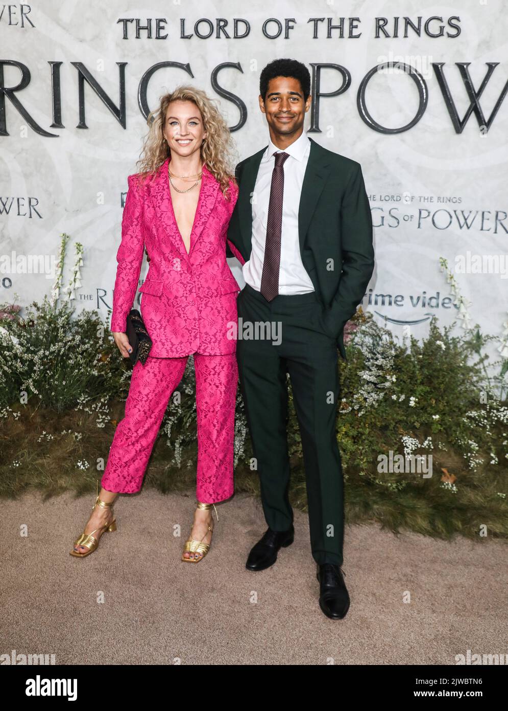London, UK. 30th Aug, 2022. (L-R) Mona Godfrey and Alfred Enoch seen ...