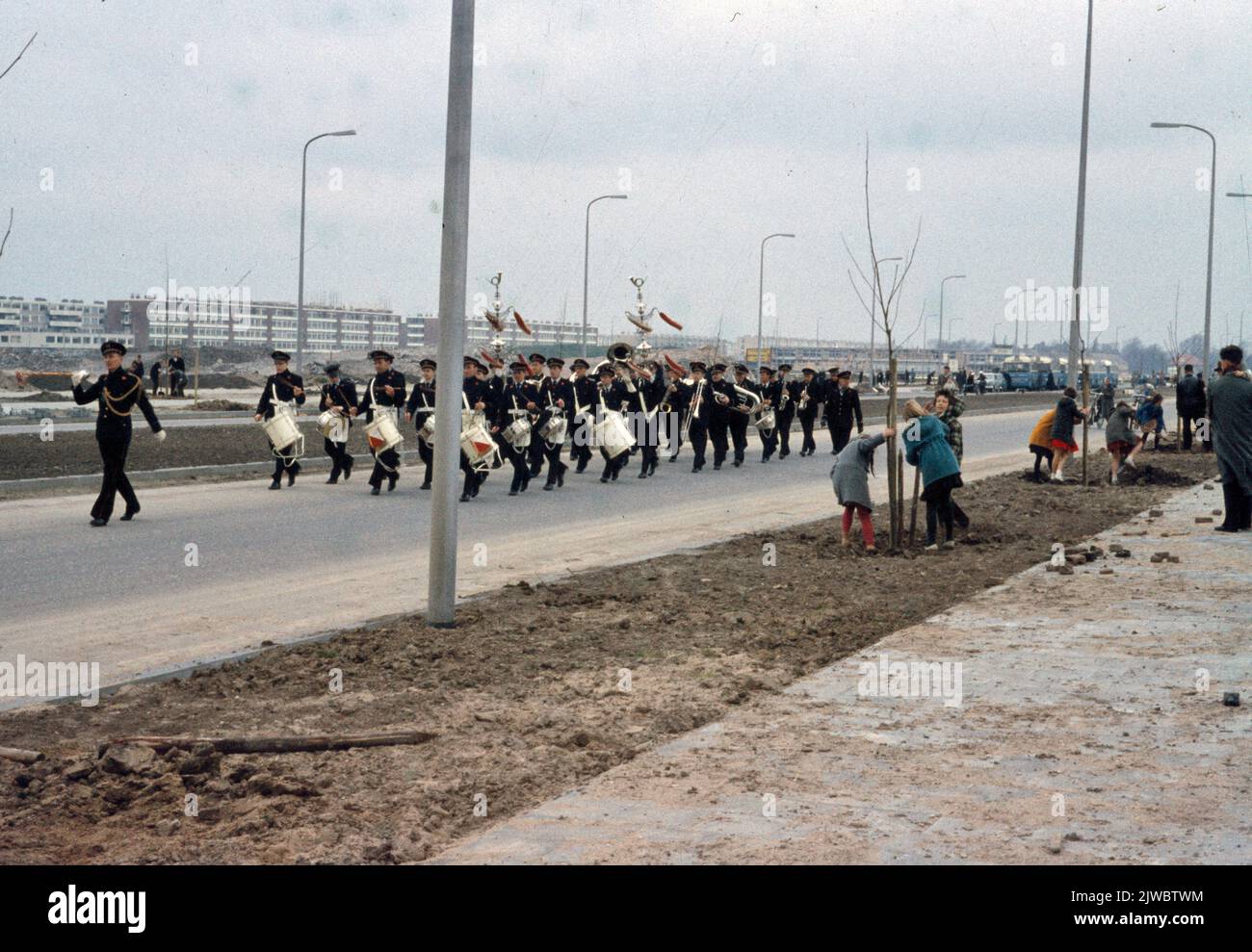 Image of a music corps during a tree planting day in the Kanaleneiland ...