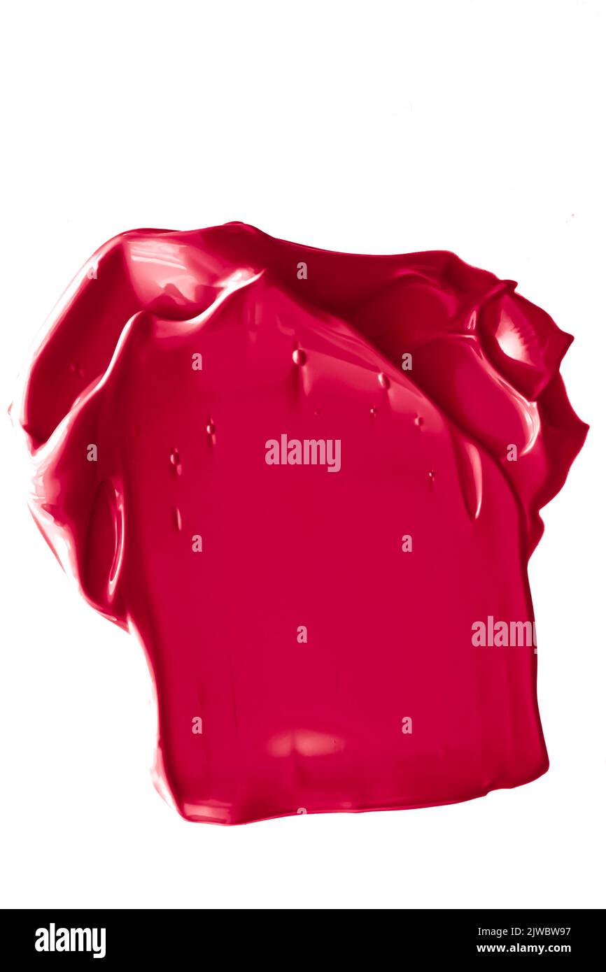 Red beauty swatch, skincare and makeup cosmetic product sample texture ...