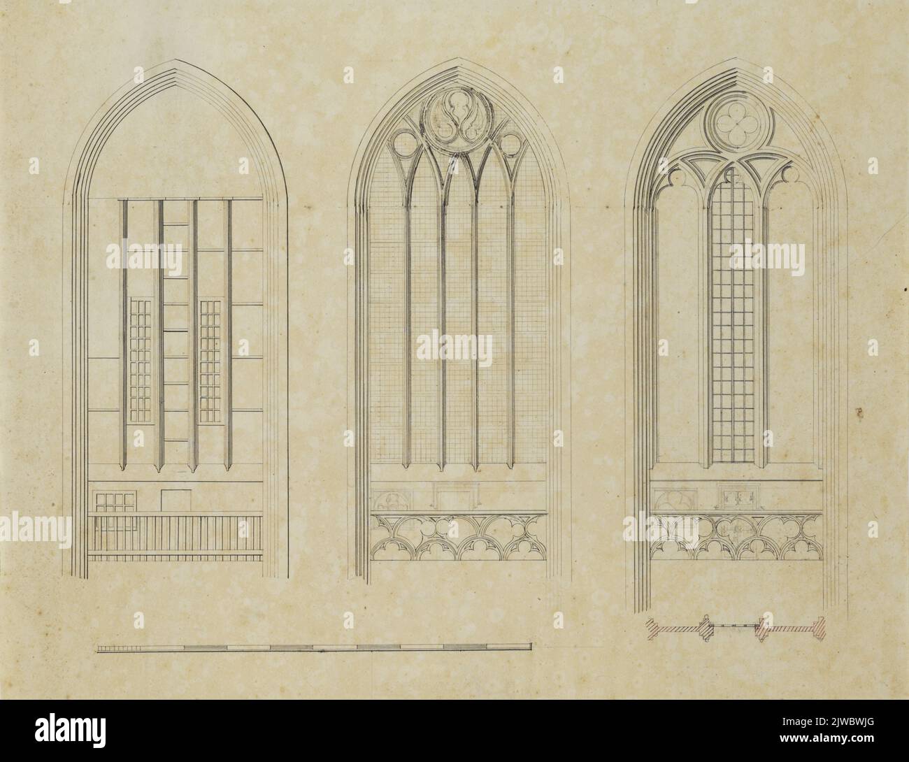 Interior of the Dom tower in Utrecht: Uprising of the existing eastern ...