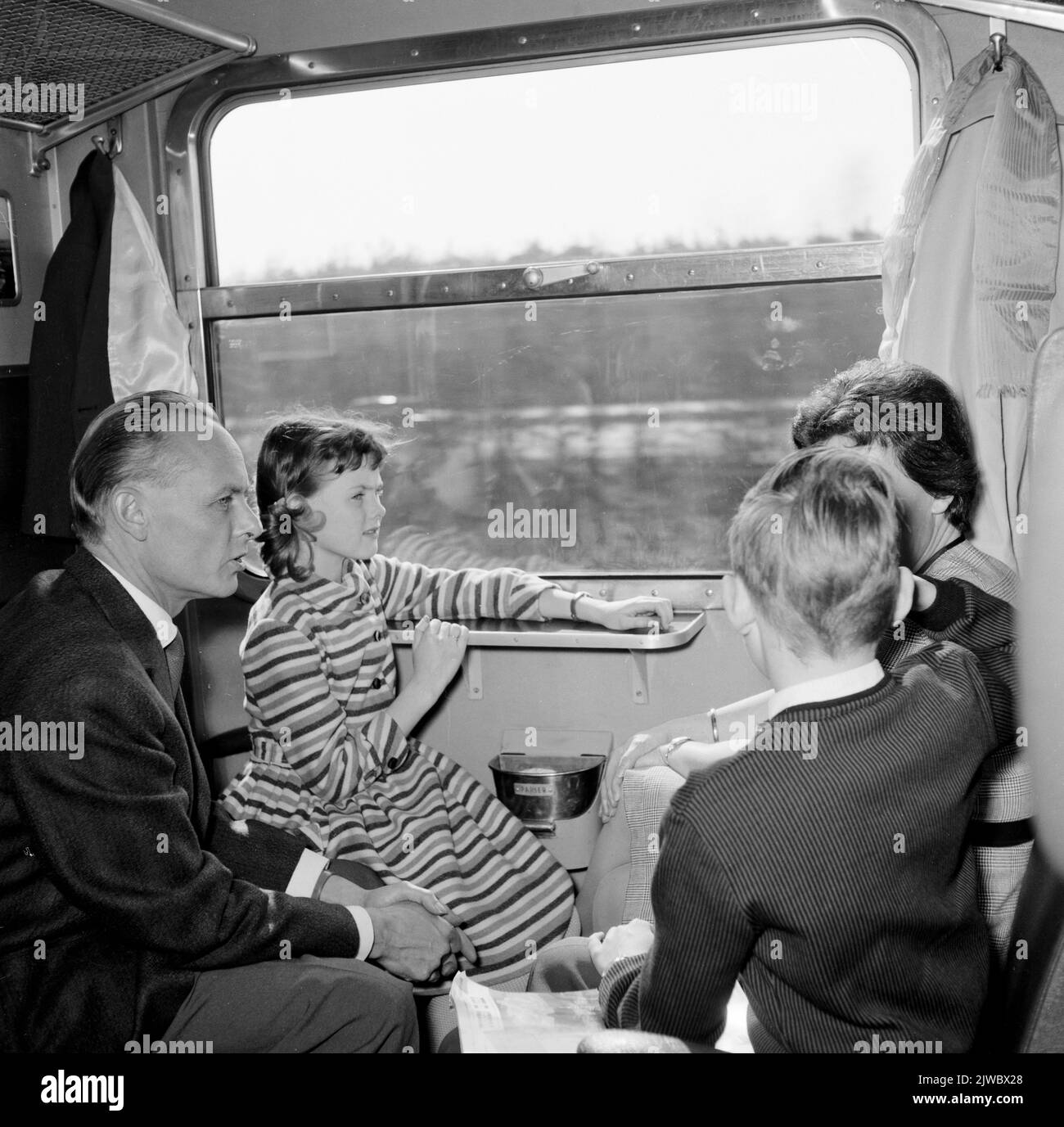 Image of a family (family de Haan) in a train from the N.S Stock Photo ...