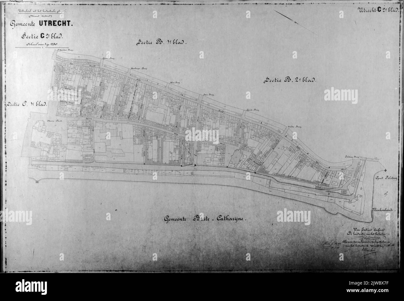 Cadastral map (minute plan) of the municipality of Utrecht, Section C ...