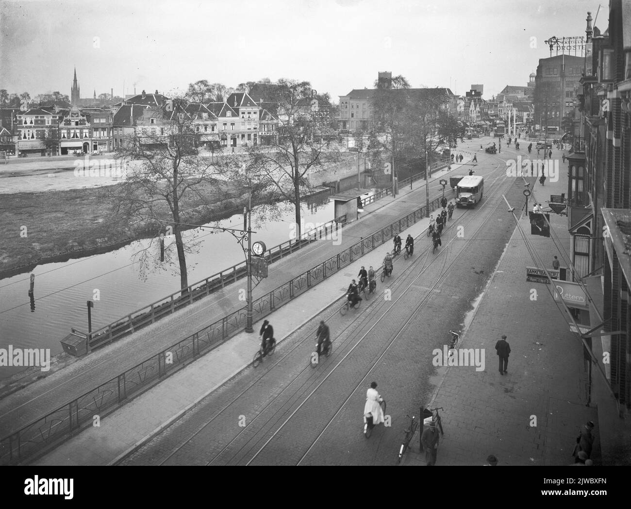 View of the Leidseweg in Utrecht from a platform of the neighborhood ...