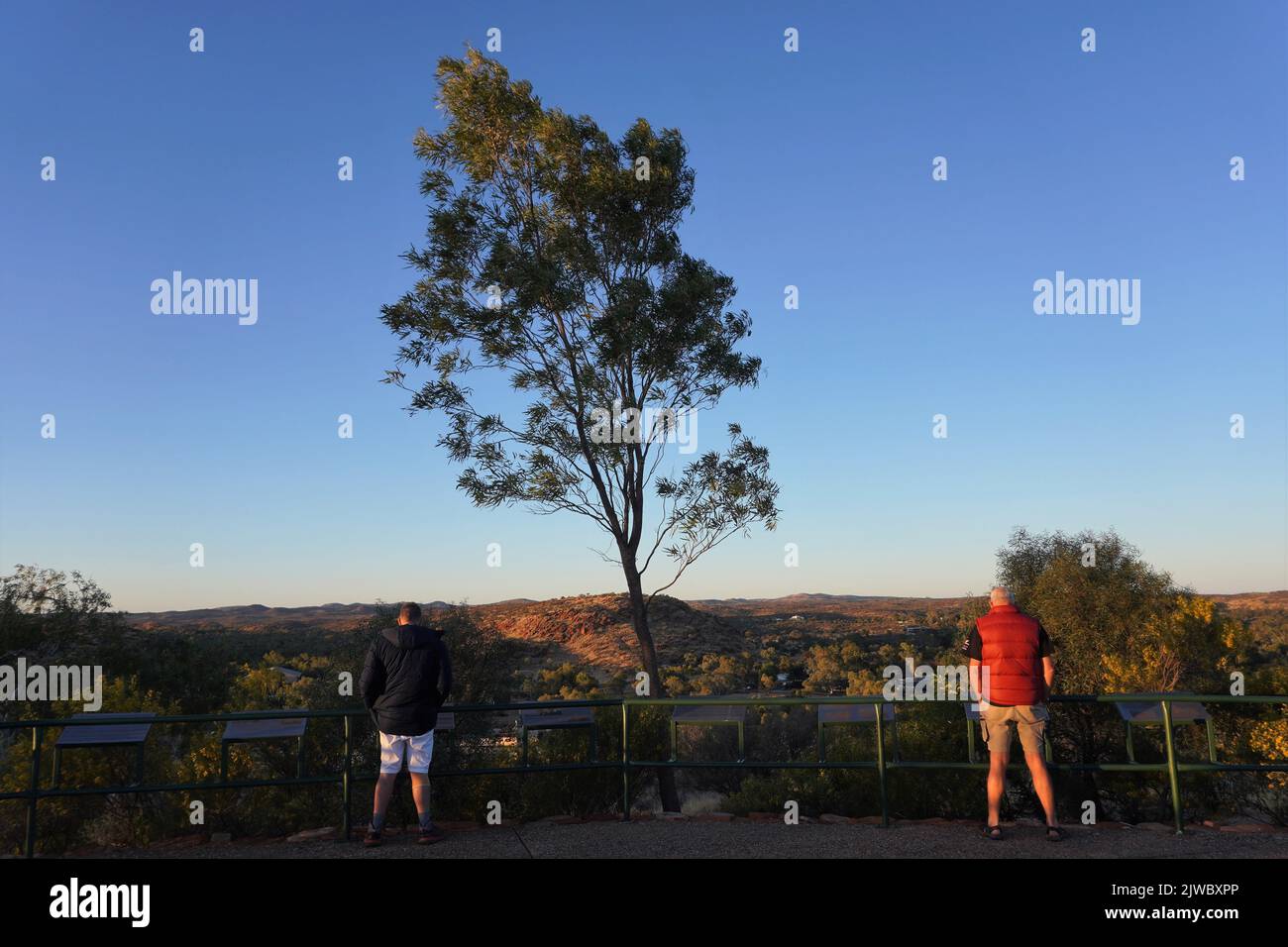 Alice Springs Landscape View from Anzac Hill at Sunset Stock Photo - Alamy