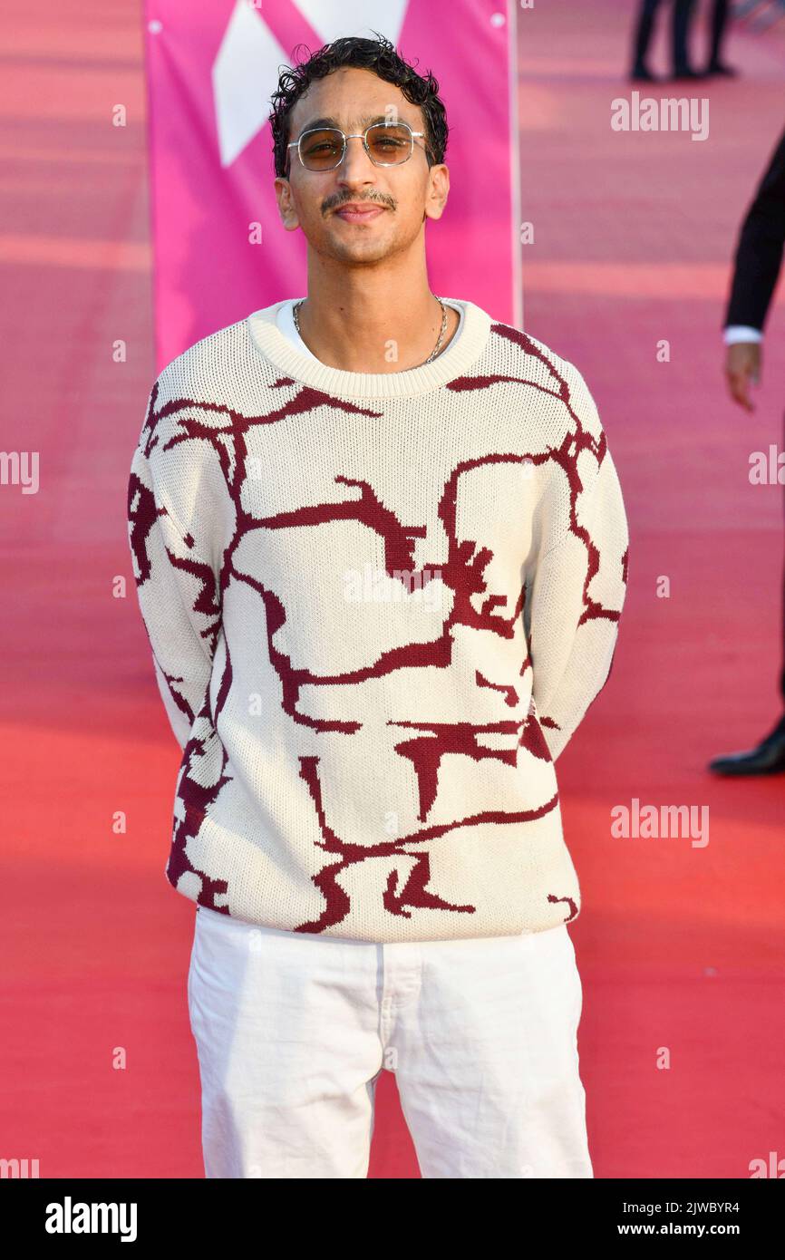 Younes Boucif attends the red carpet for the opening ceremony during ...