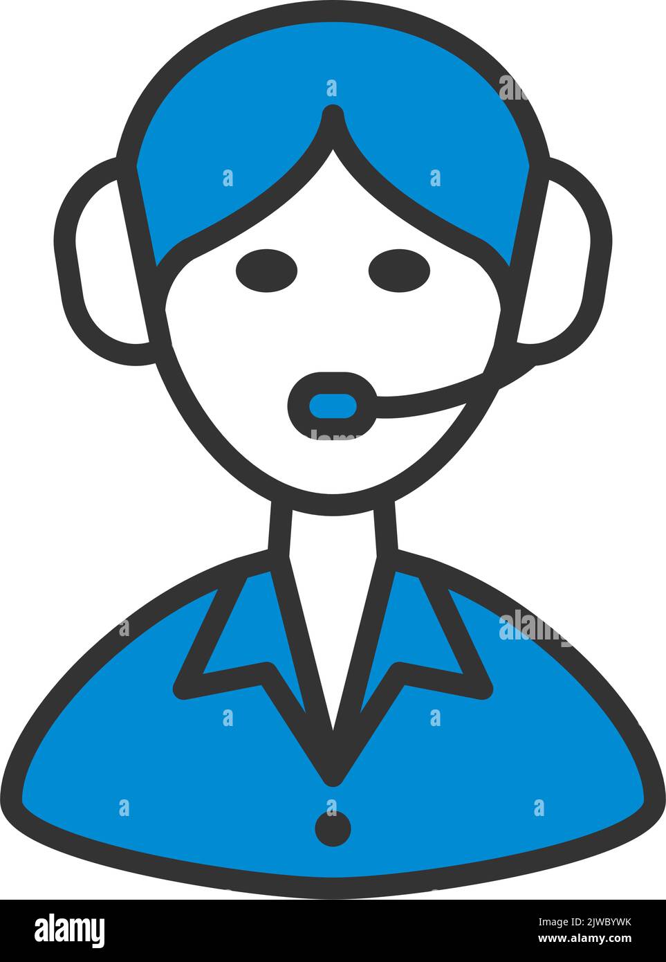 Logistic Dispatcher Consultant Icon. Editable Bold Outline With Color ...
