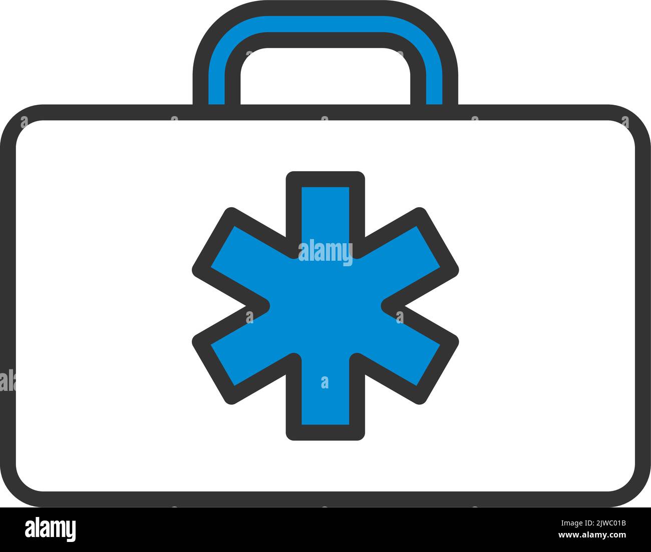Medica Case Icon. Editable Bold Outline With Color Fill Design. Vector ...