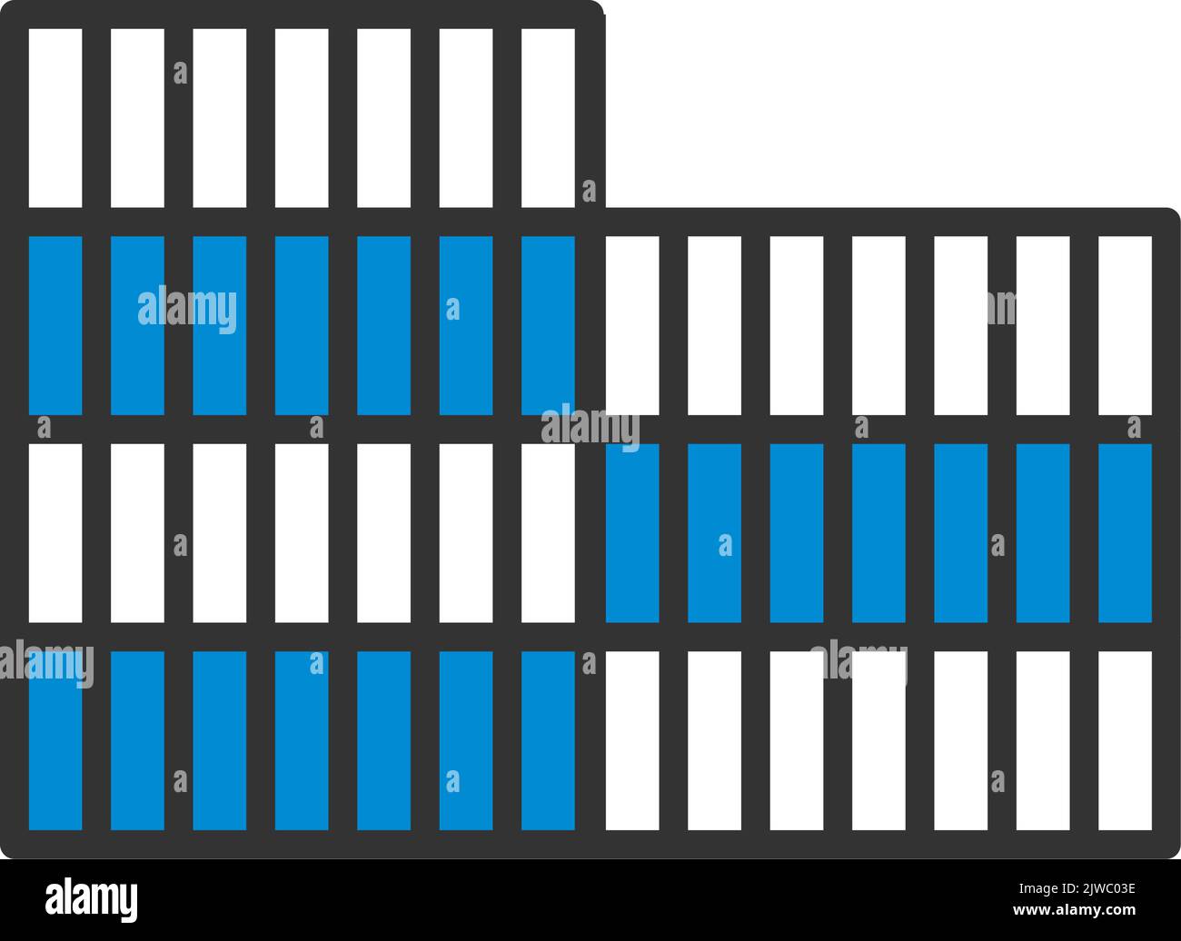 Container Stack Icon. Editable Bold Outline With Color Fill Design ...