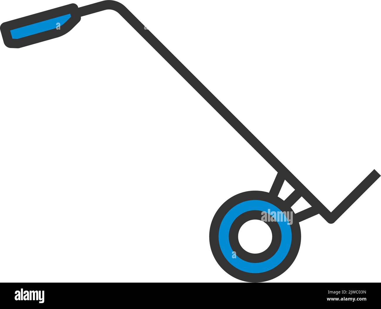 Warehouse Trolley Icon. Editable Bold Outline With Color Fill Design ...