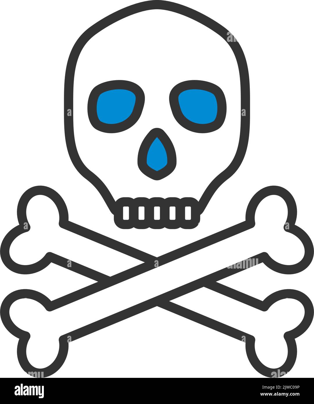 Poison Sign Icon. Editable Bold Outline With Color Fill Design. Vector ...