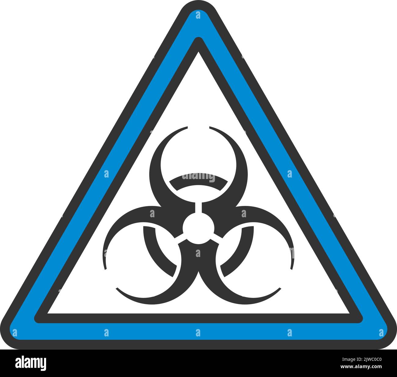 Biohazard Icon. Editable Bold Outline With Color Fill Design. Vector ...