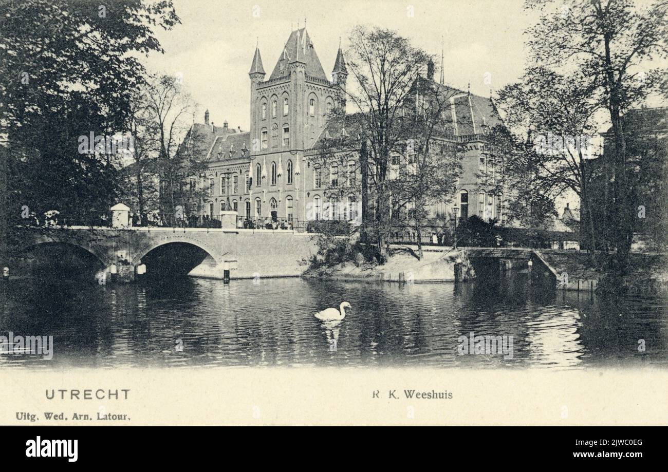 View of a part of the front and right side of the Roman Catholic orphan ...