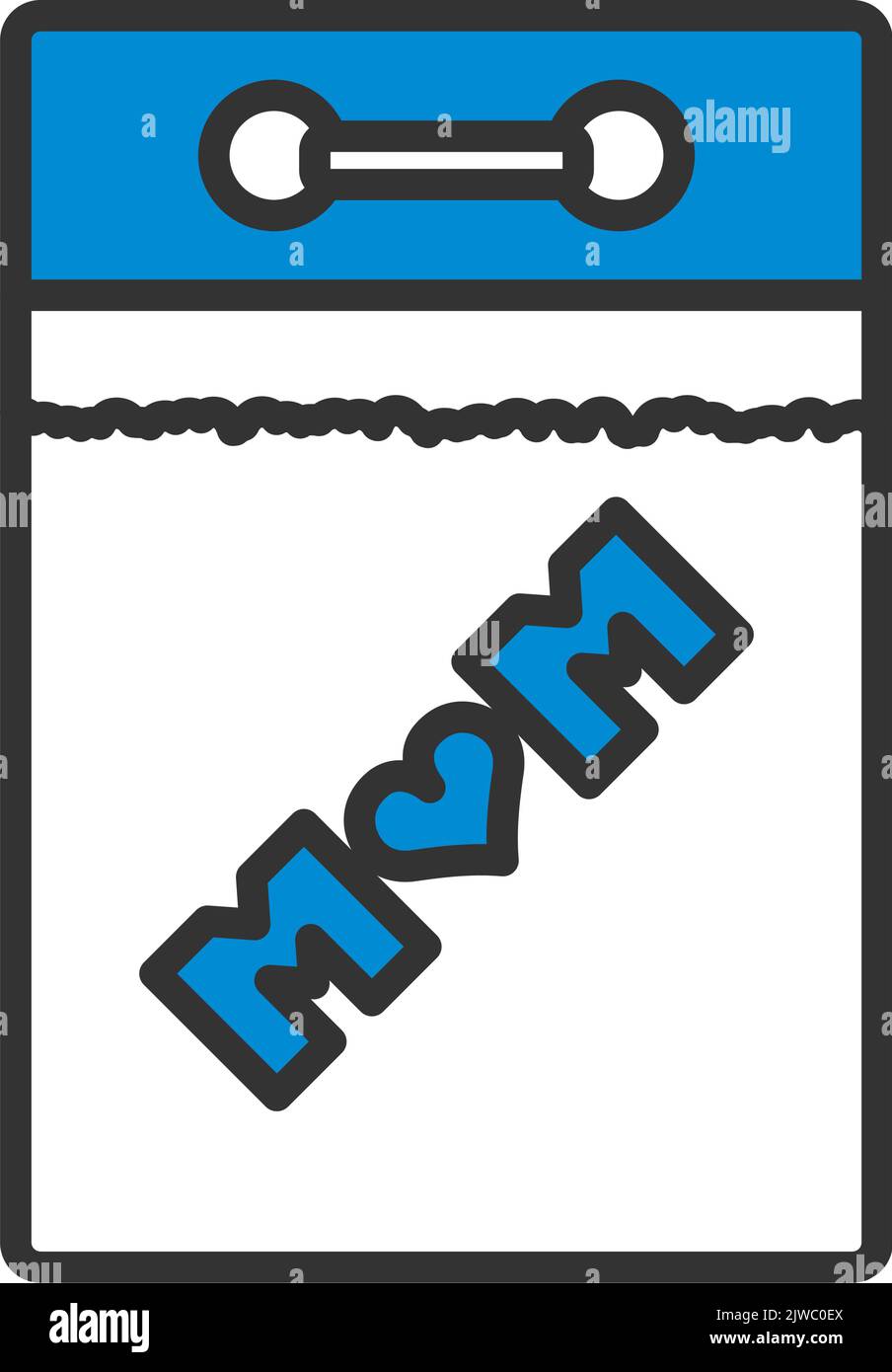 Mother's Day Icon. Editable Bold Outline With Color Fill Design. Vector ...