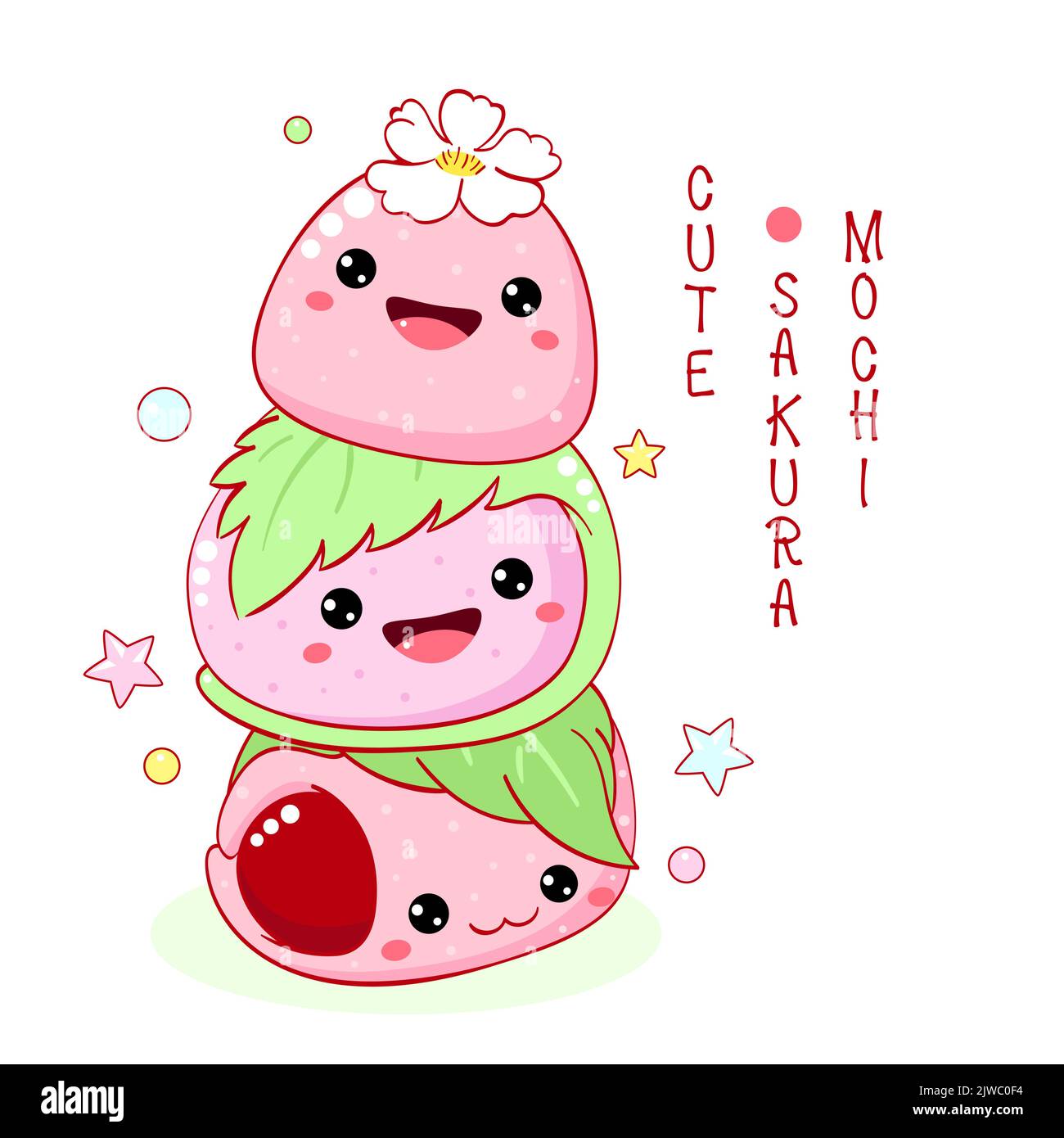Sakura mochi Stock Vector Images - Alamy