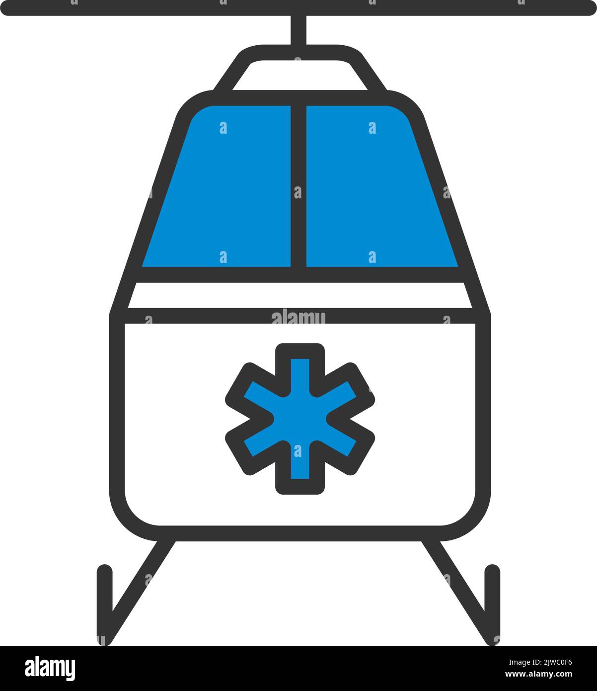 Medevac Icon Editable Bold Outline With Color Fill Design Vector