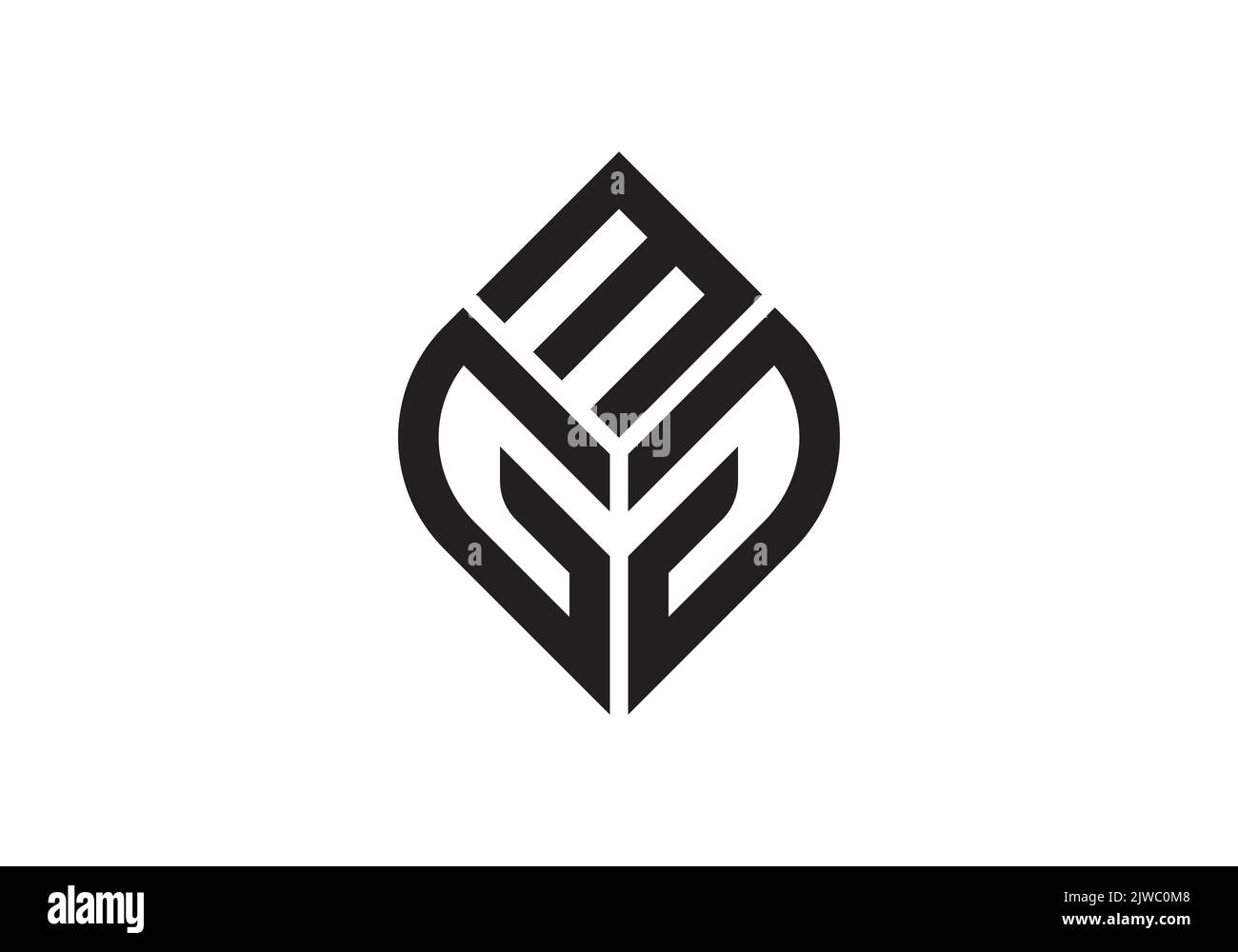 GGM Initial Monogram Letter gmg Logo Design Vector Template g g m Leaf ...