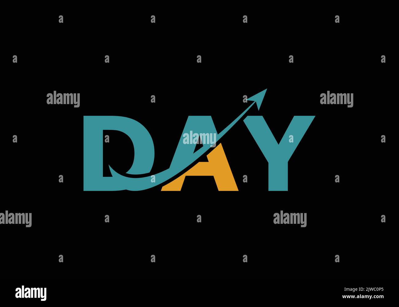 DAY Flight Travel day logo design template Plane d a y Destination Day ...