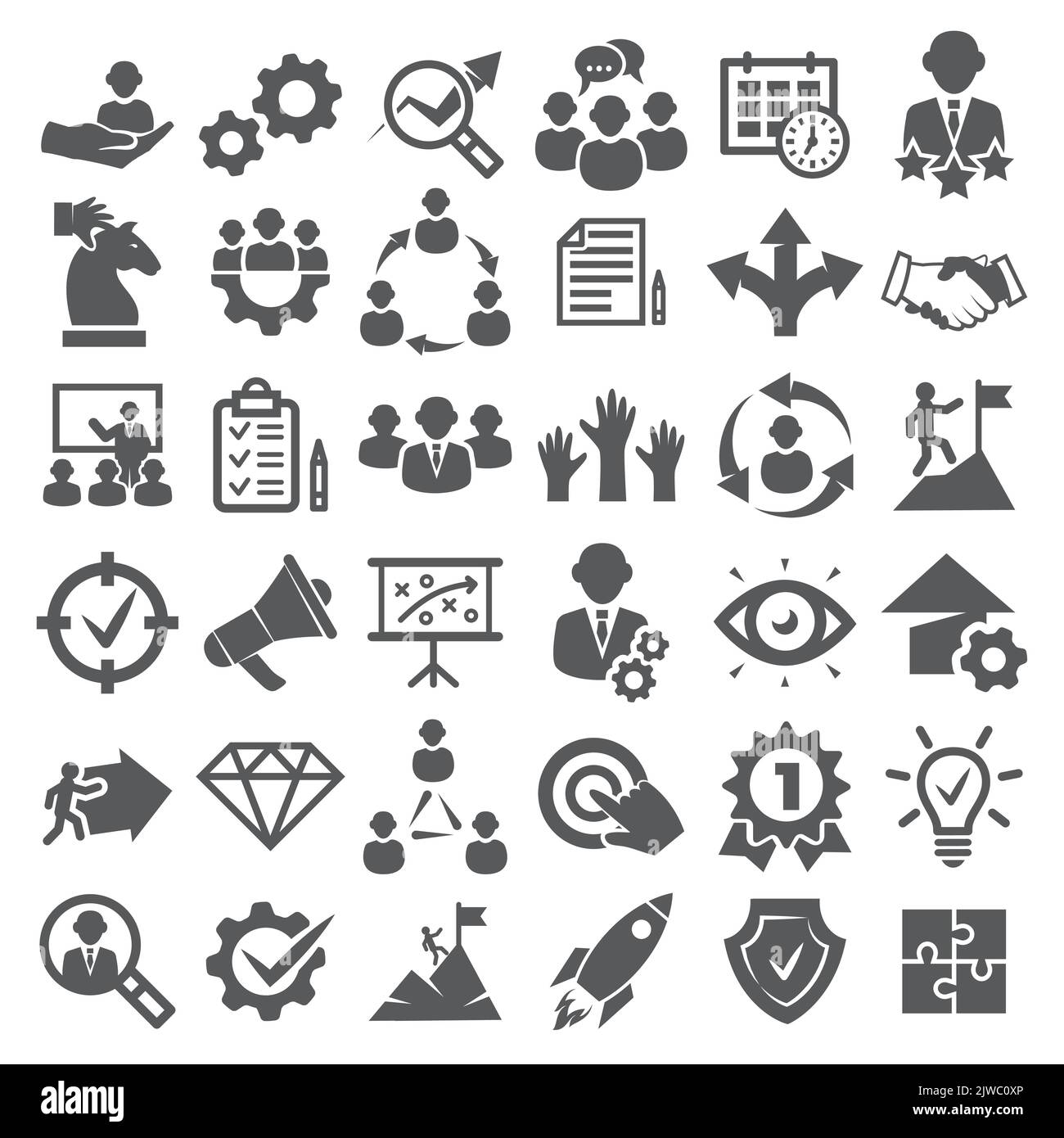 Vector set of management icons set. Contains such Icons as management ...