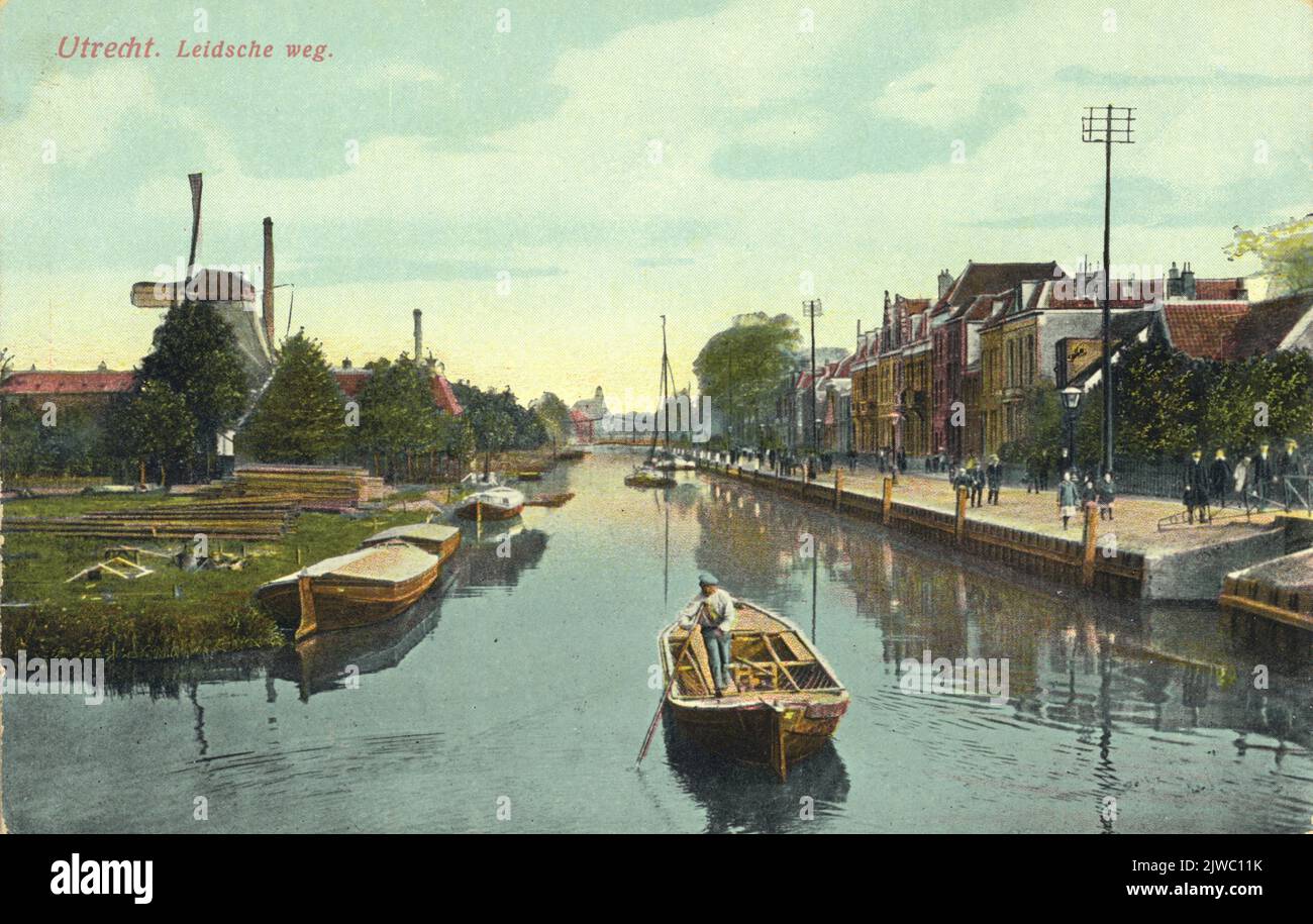 View of the Leidsche Rijn in Utrecht with the Zaagmolen de Affairs and ...