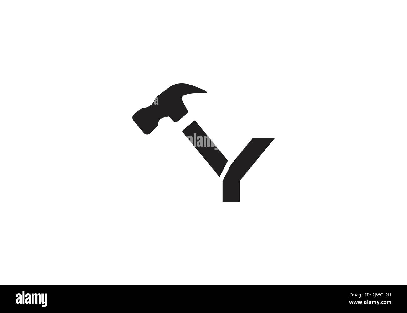 Y Initial Monogram Letter y Logo Design Vector Template y Hammer Letter Logo Design Stock Vector ...