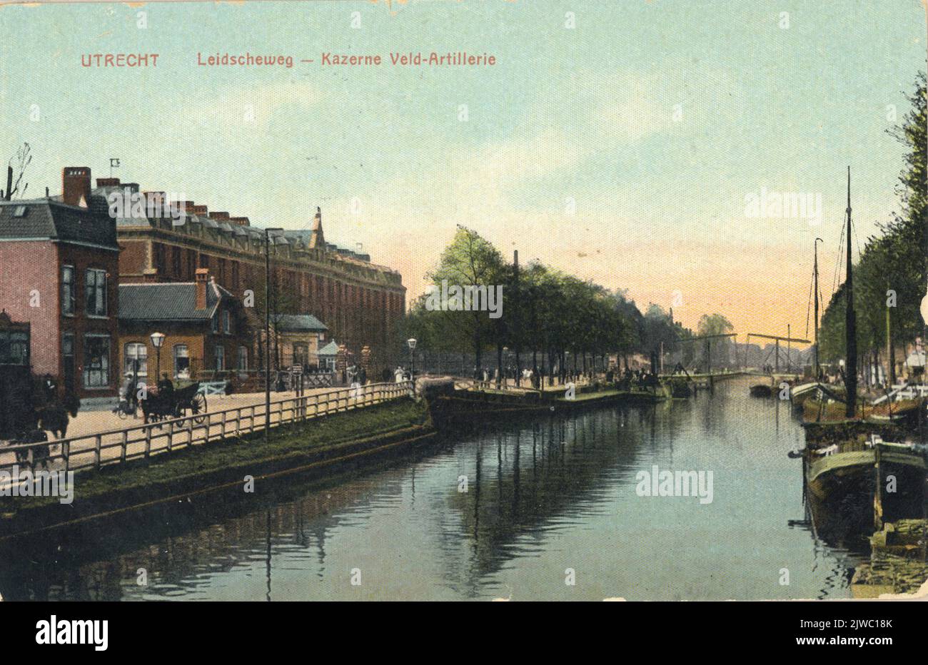 View of the Leidsche Rijn in Utrecht with on the left the Leidseweg and ...