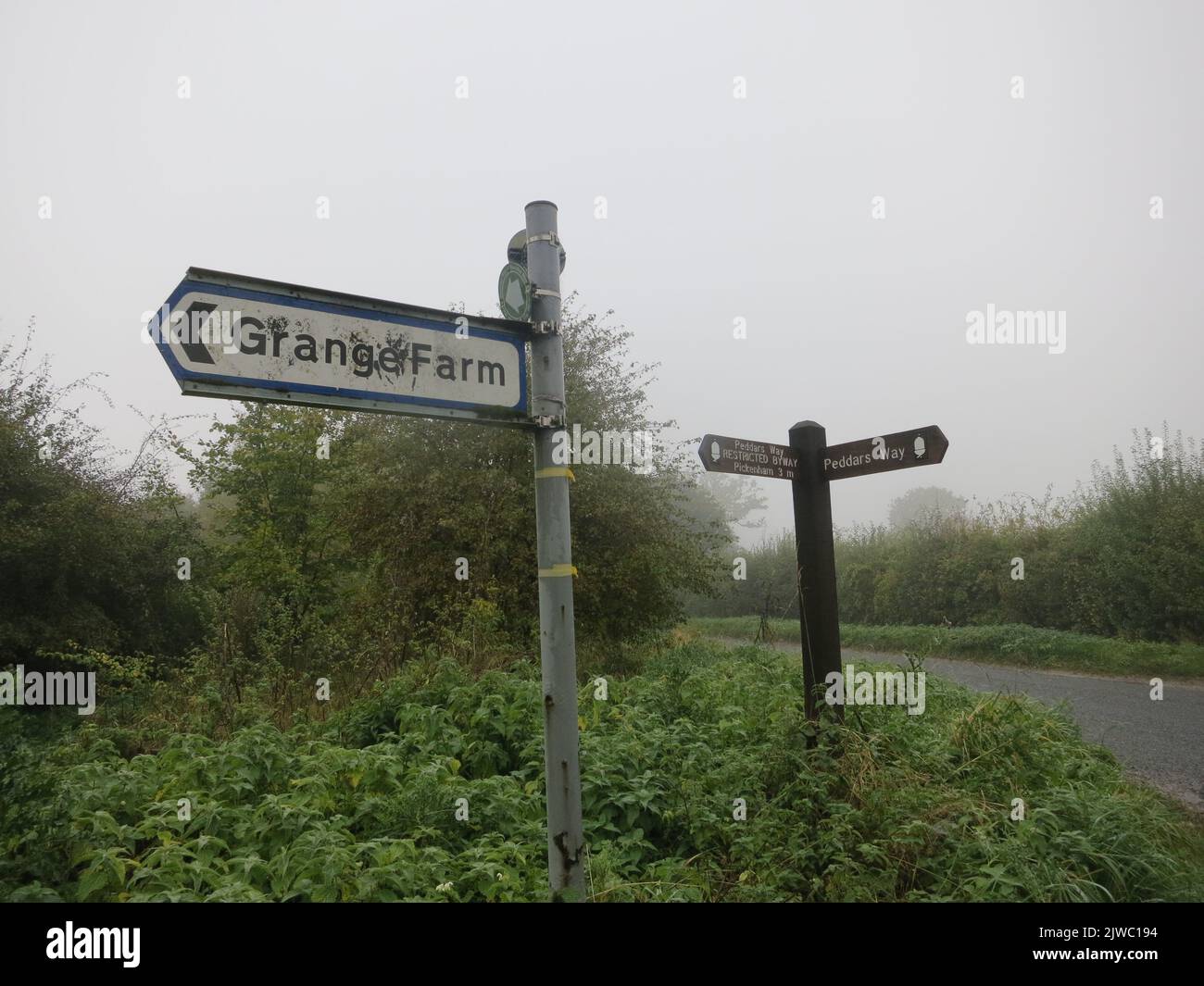The Peddars Way National Trail long distance footpath. Norfolk. England ...