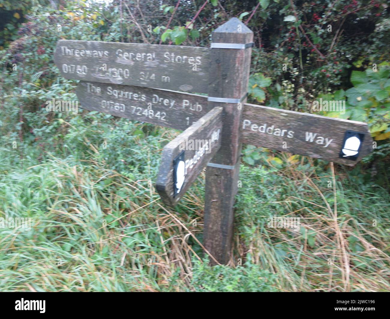 The Peddars Way National Trail long distance footpath. Norfolk. England ...