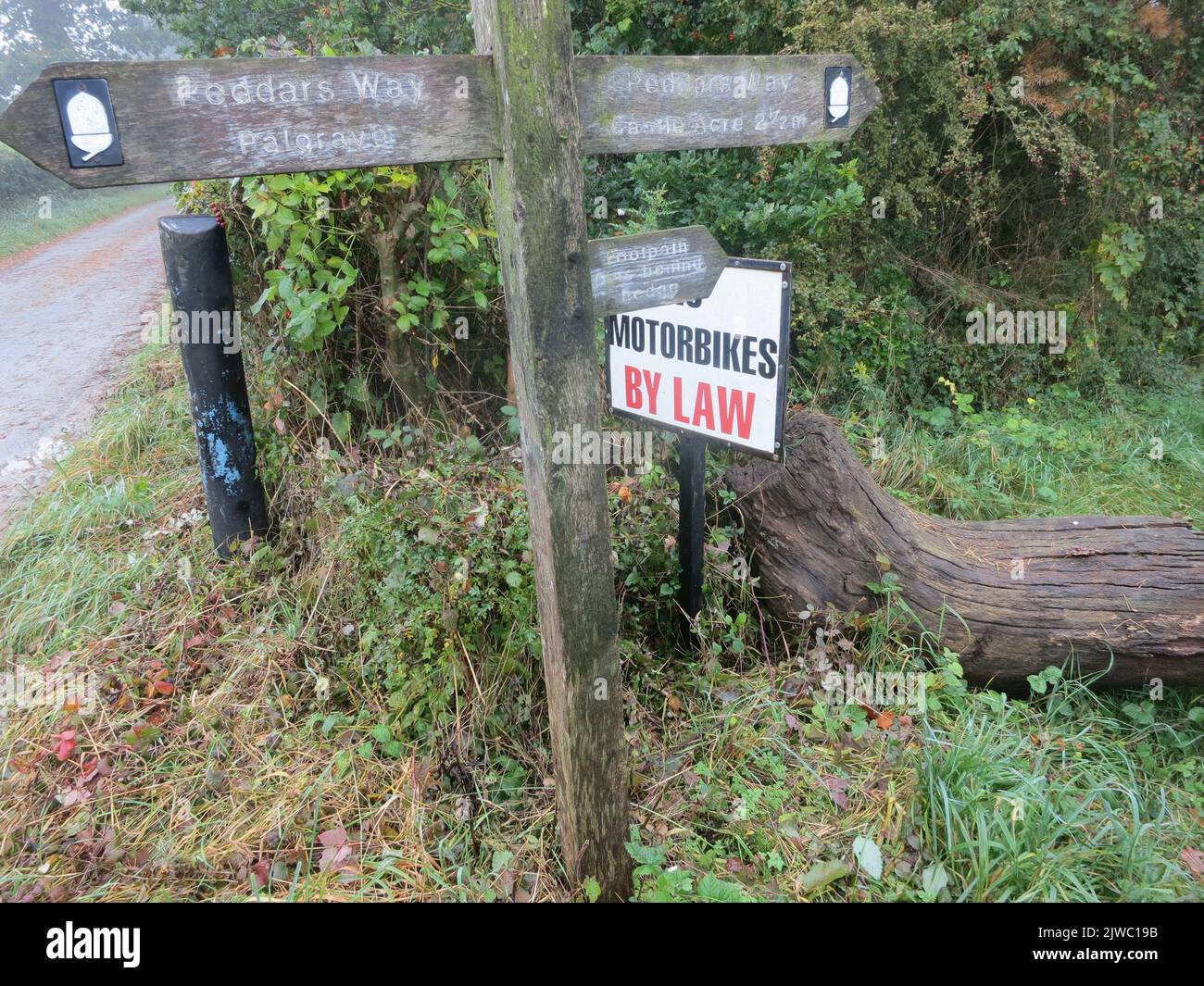 The Peddars Way National Trail long distance footpath. Norfolk. England ...