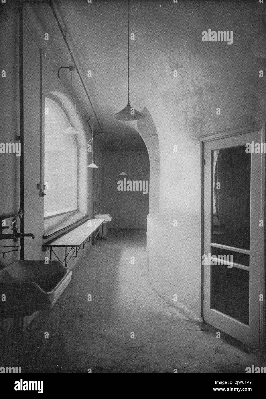 On the first floor Black and White Stock Photos & Images - Alamy