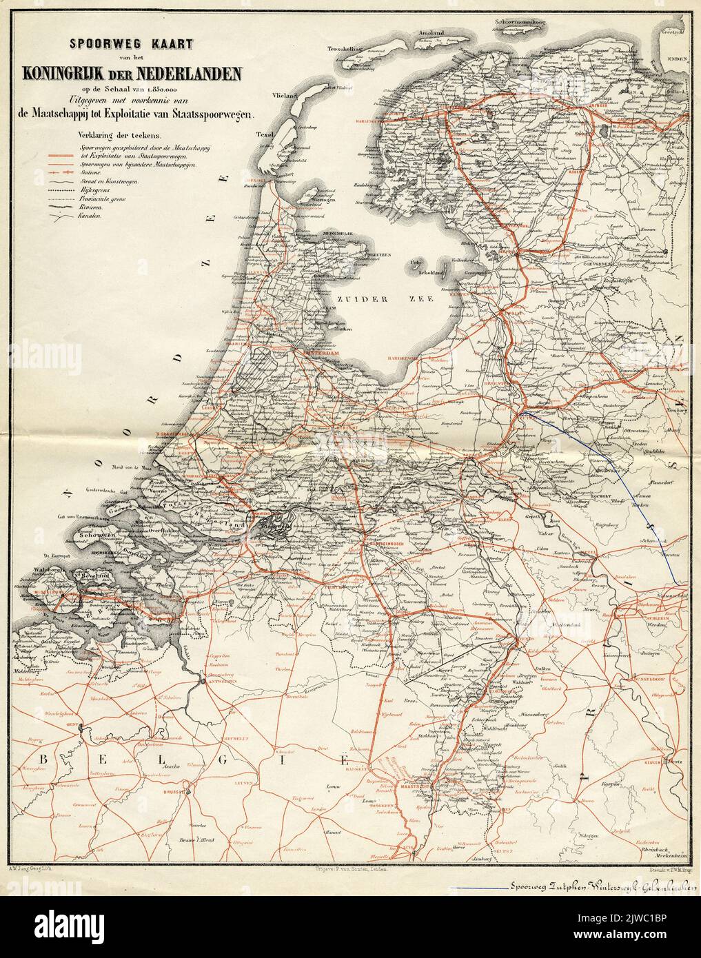 Railway map of the Kingdom of the Netherlands Stock Photo - Alamy