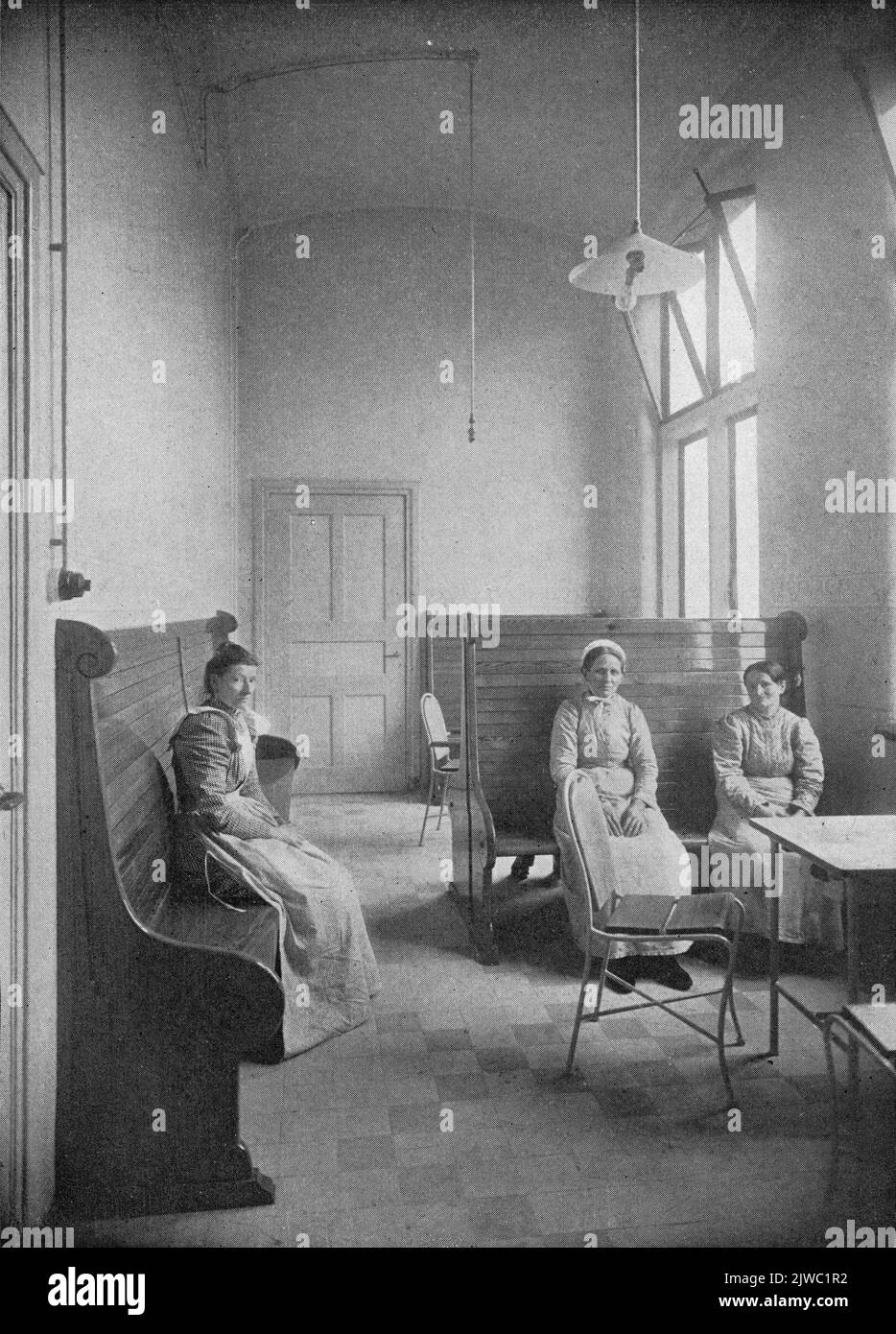 Face in the waiting room of the gynecological outpatient clinic in the ...