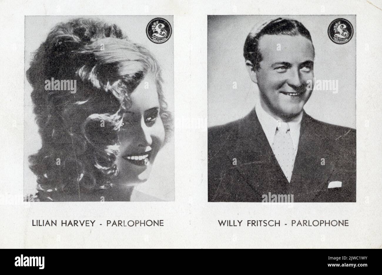 Lilian Harvey - parlophone Willy Fritsch - Parlophone Stock Photo - Alamy