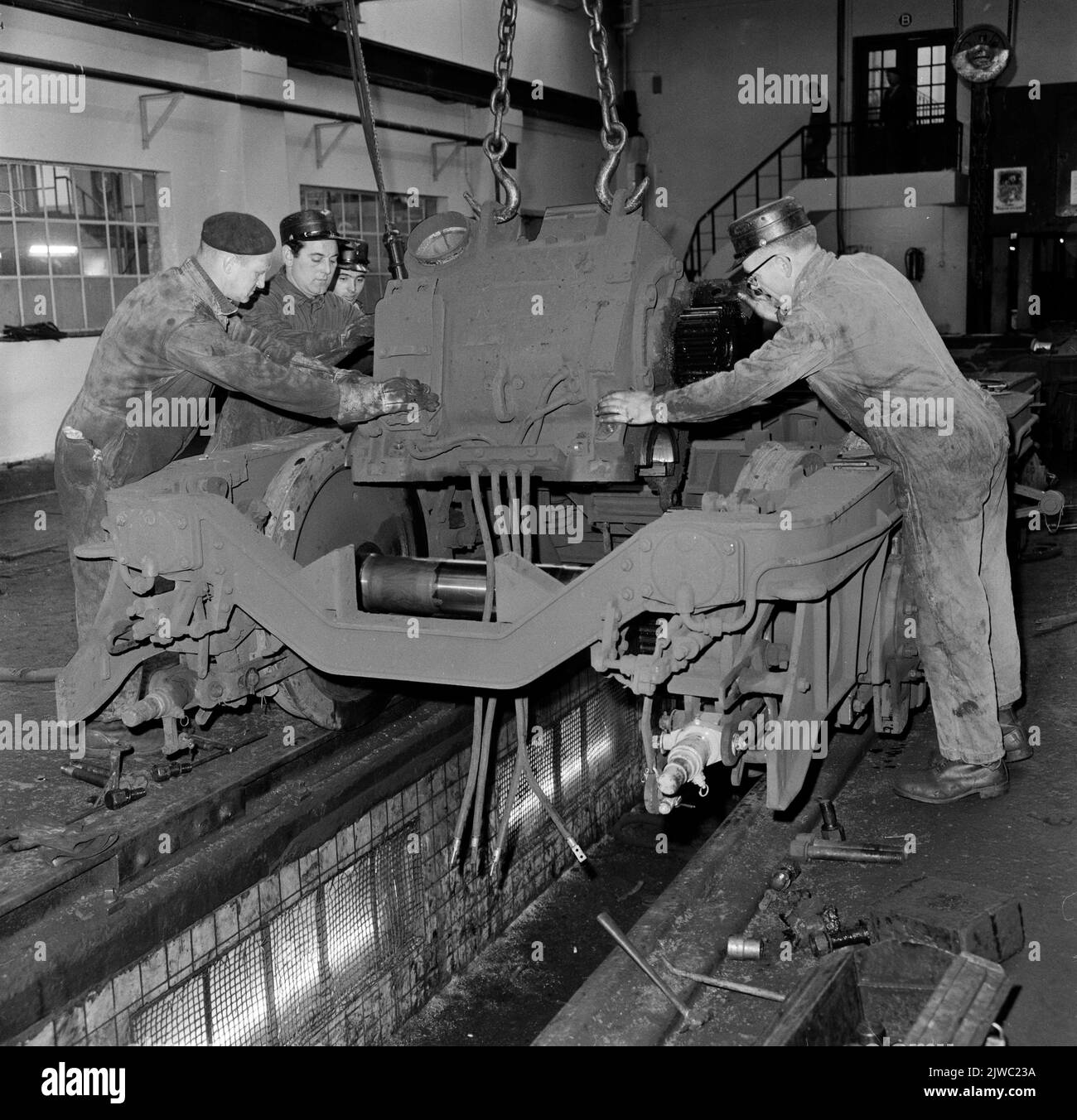 Image of the input of a traction engine in a bogie of a diesel-electric ...