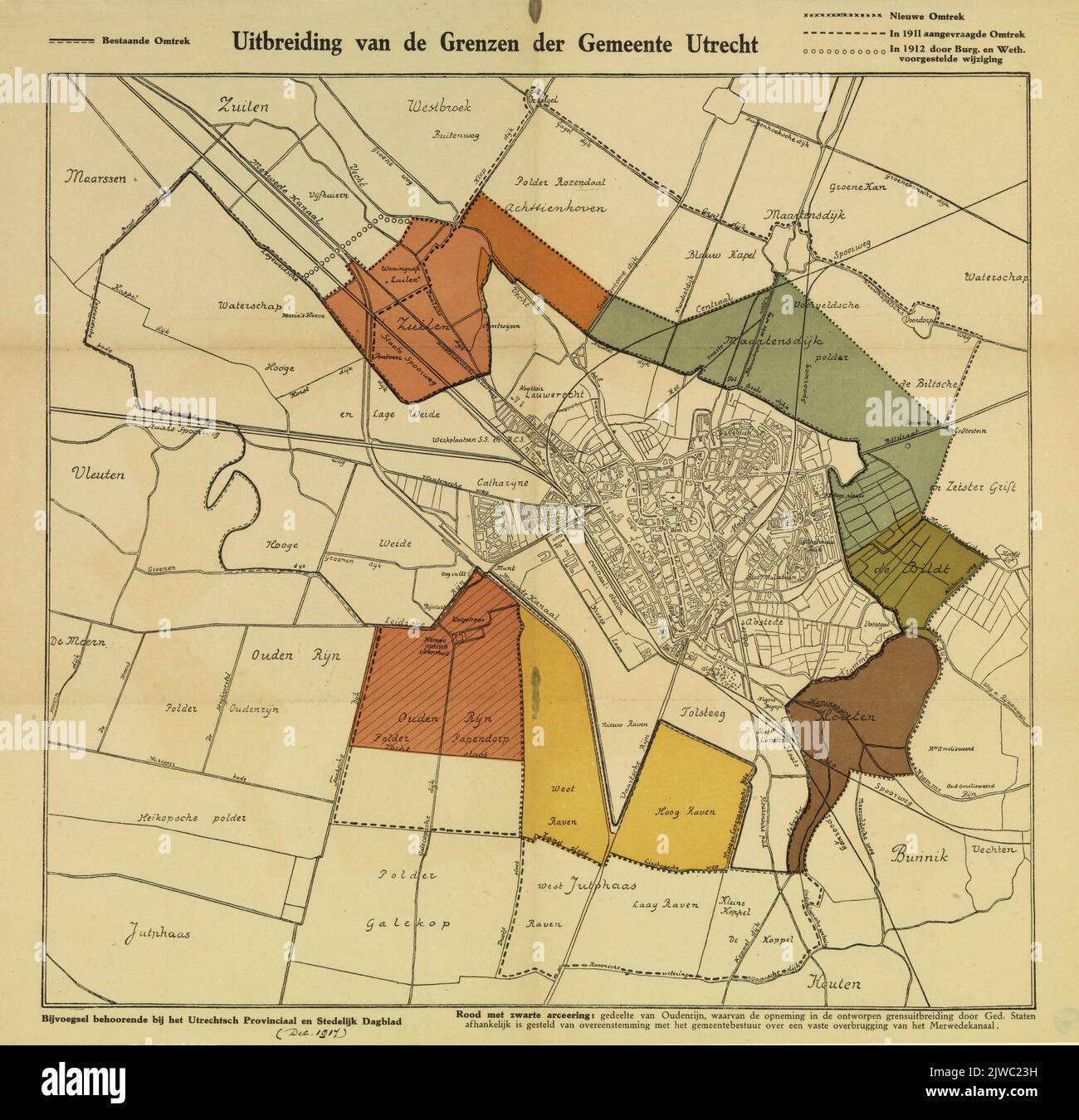 Expansion of the borders of the municipality of Utrecht Stock Photo - Alamy