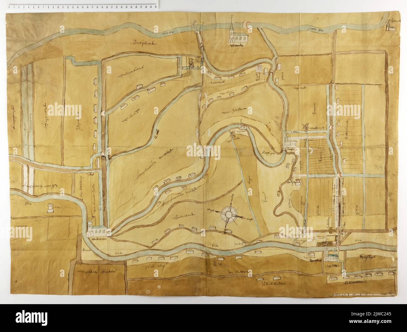 Map of the site between Rijn and IJssel, between Woerden, Harmelen ...