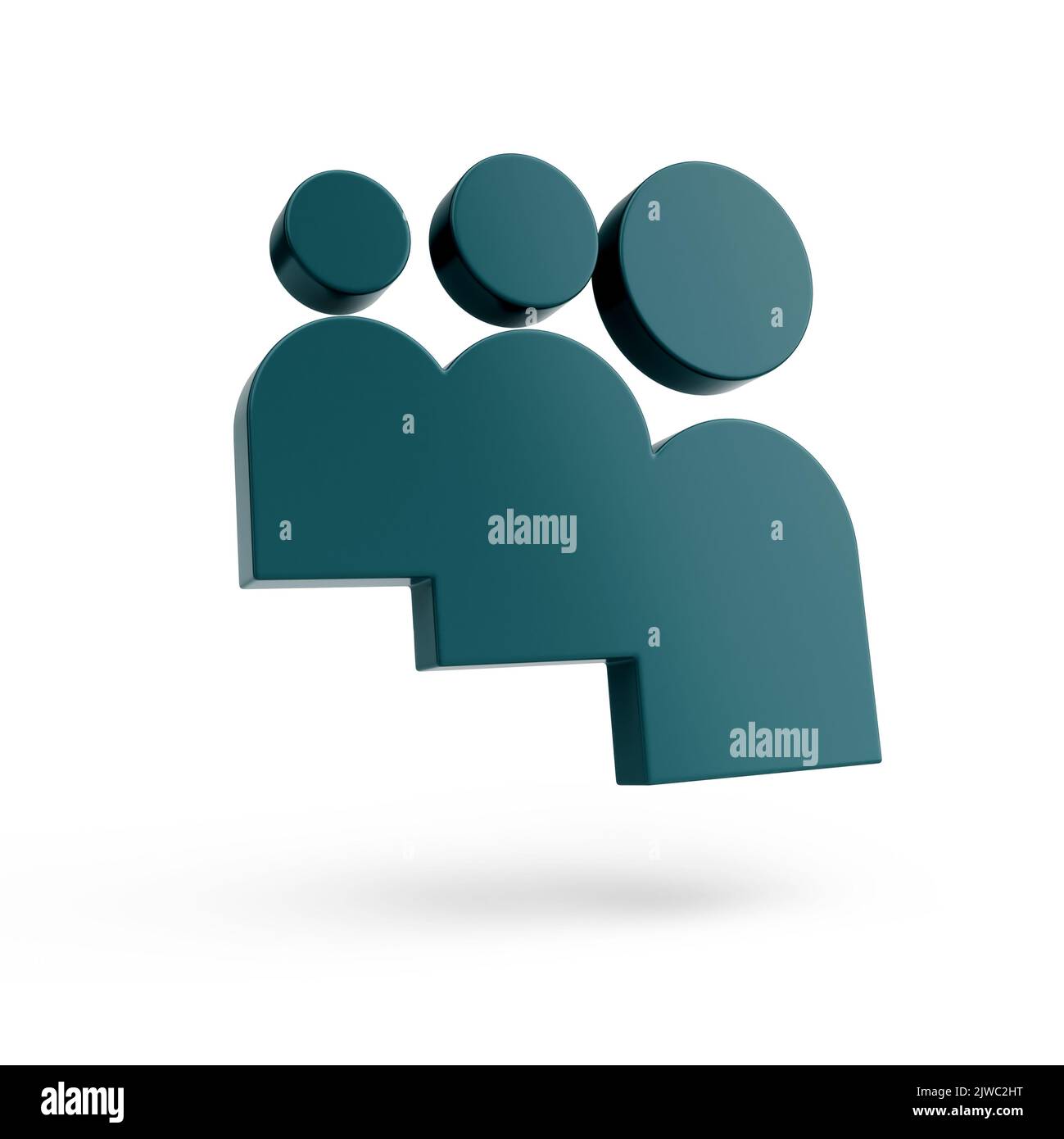 MySpace - realistic 3D social media logo floating isolated on a white ...