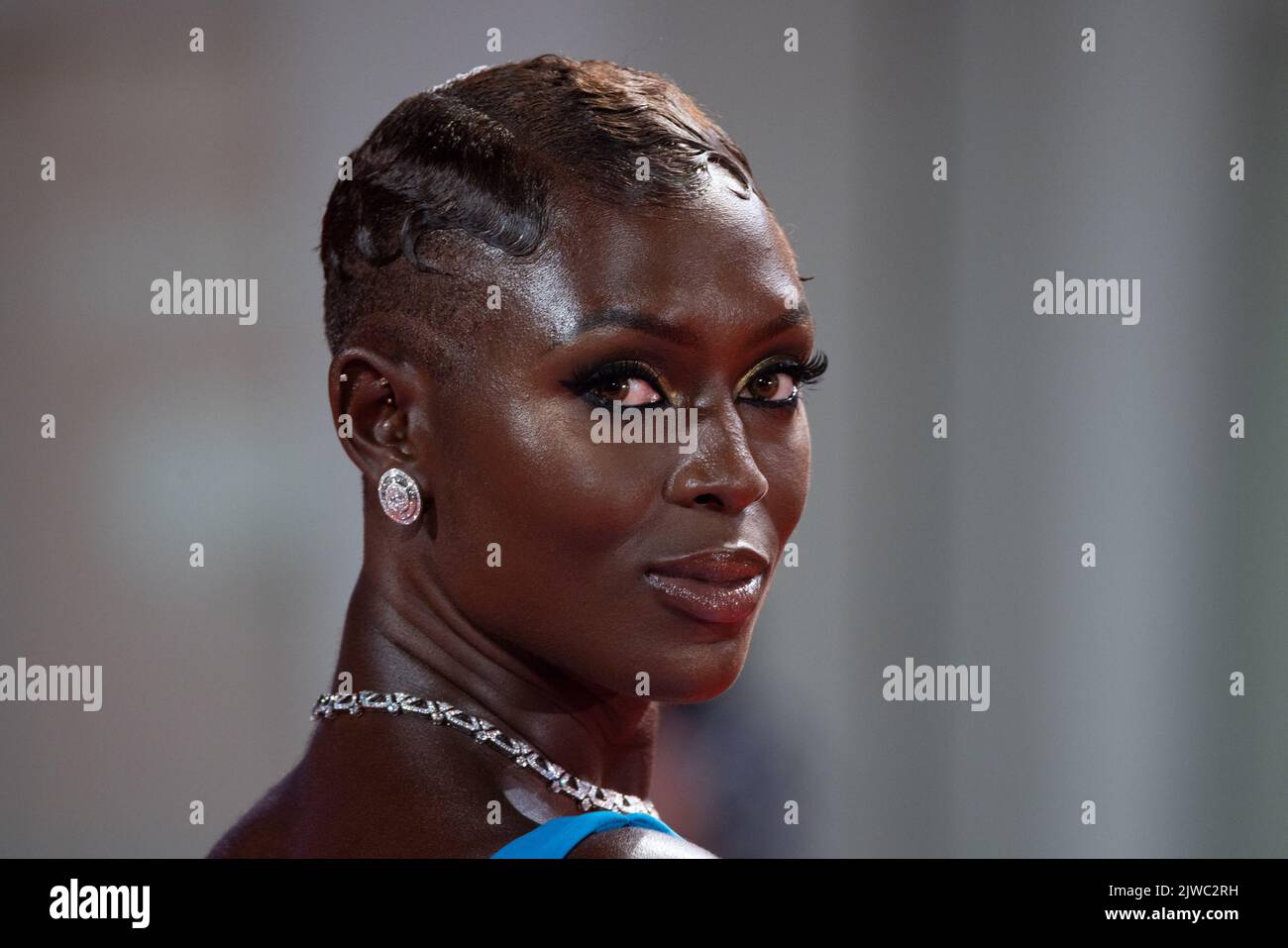 Jodie Turner-Smith attends "The Whale" red carpet at the 79th Venice ...