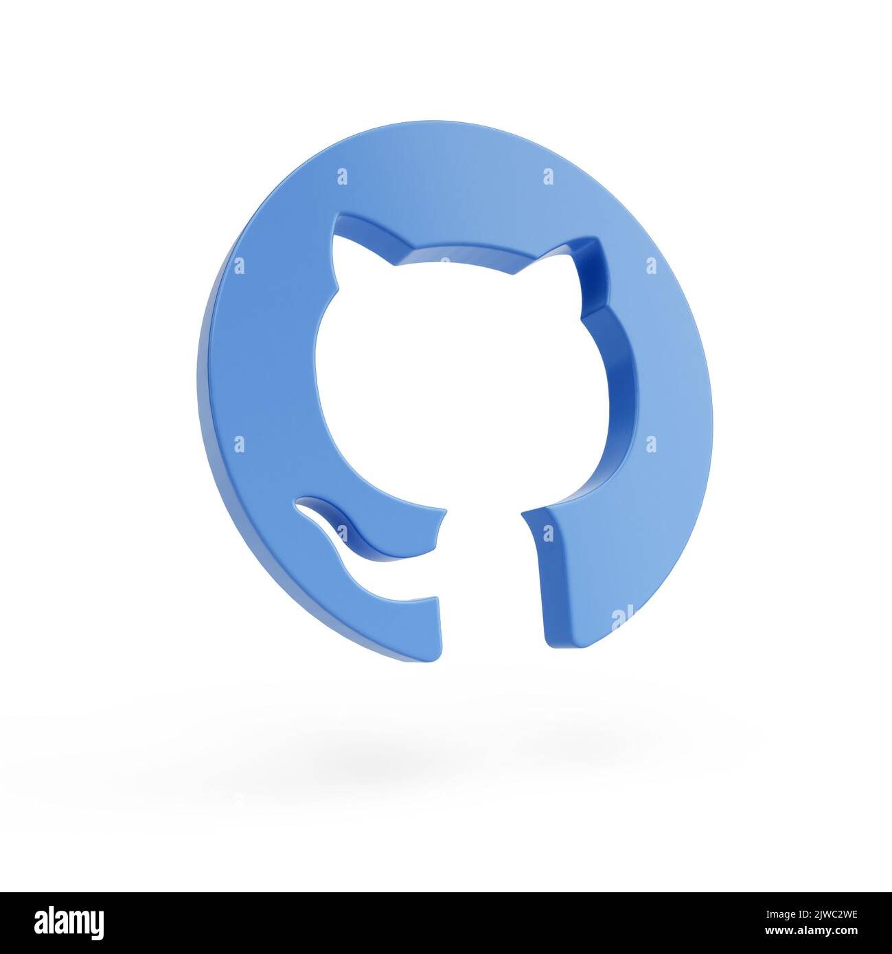 GitHub - realistic 3D social media logo floating isolated on a white ...