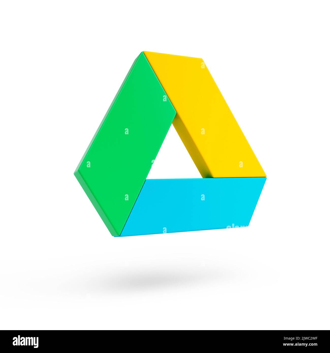 Google Drive - realistic 3D social media logo floating isolated on a ...