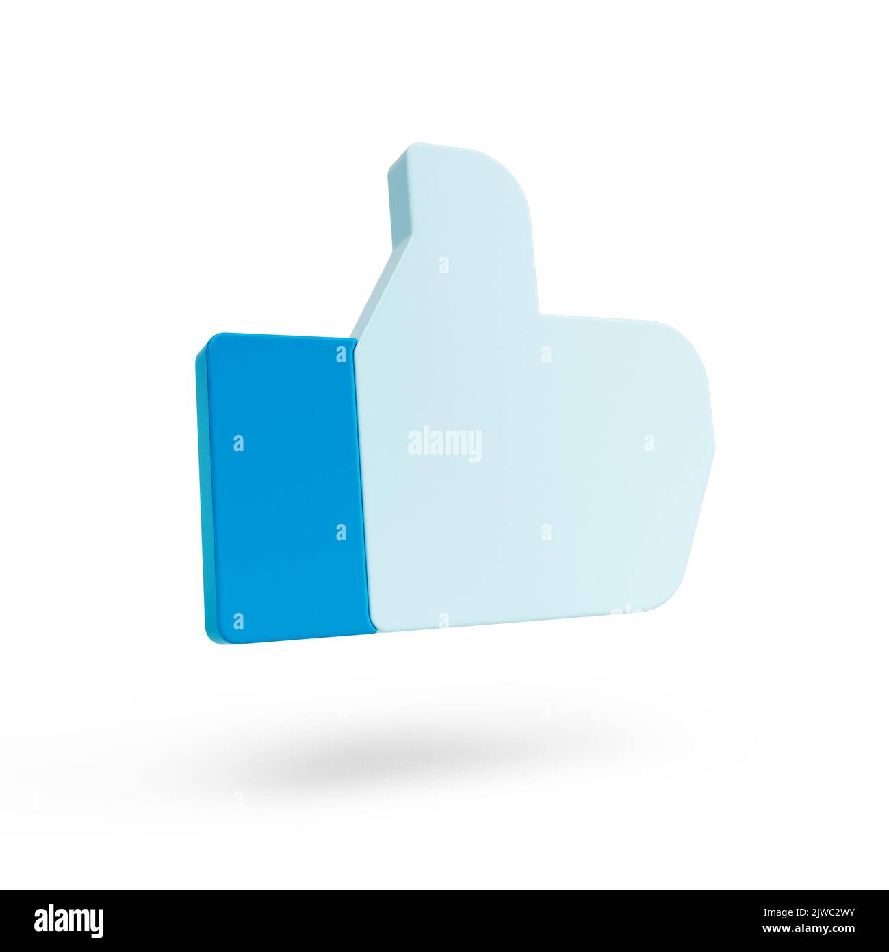 Like - realistic 3D social media logo floating isolated on a white ...