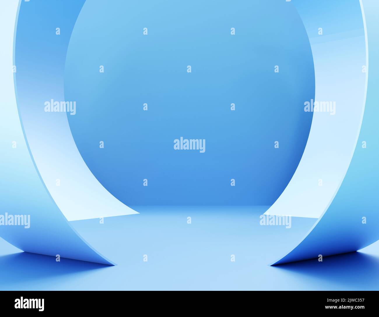 Abstract metallic ribbon on blue background with blank space for ...