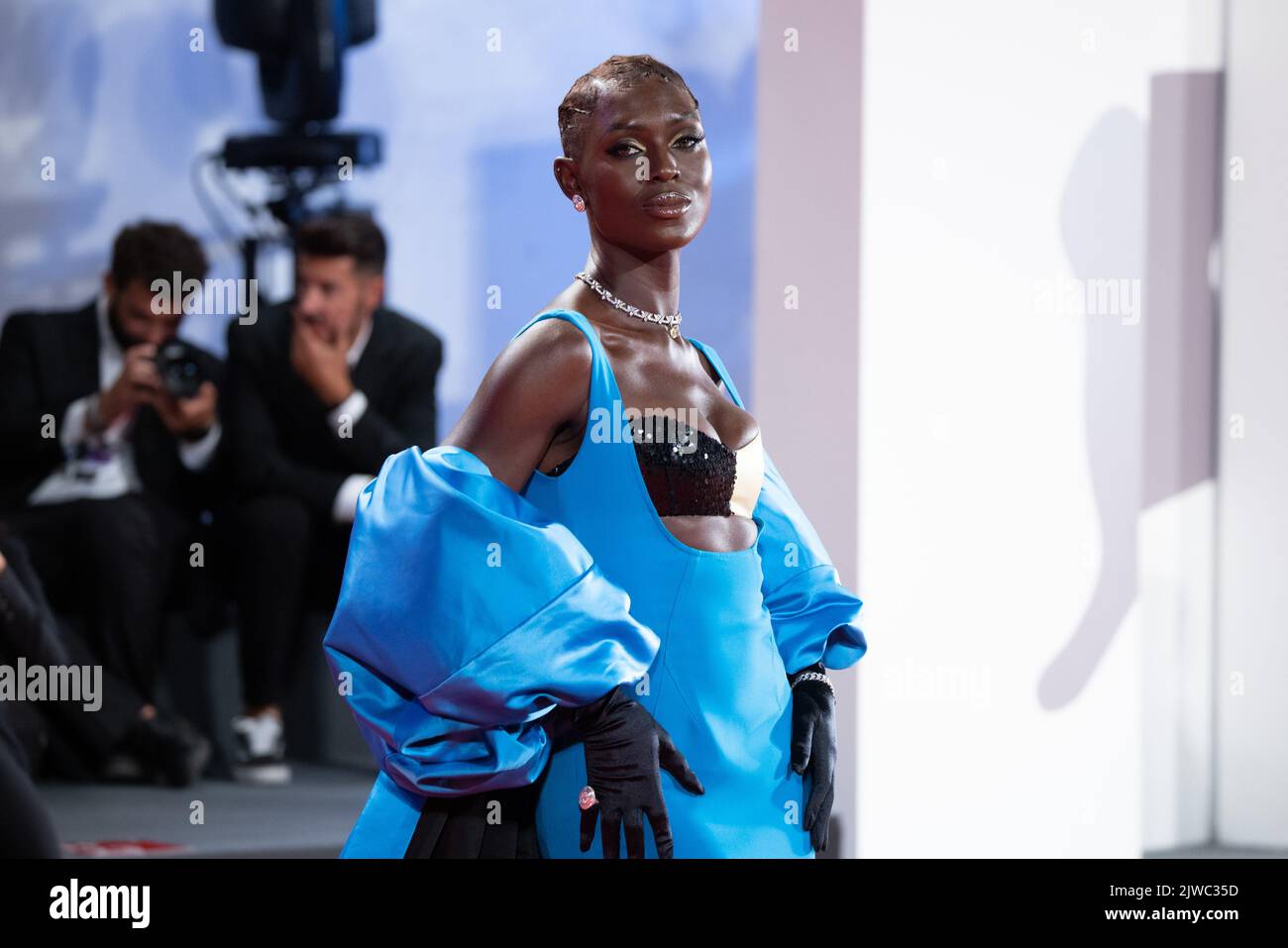 Jodie Turner-Smith attends "The Whale" red carpet at the 79th Venice ...