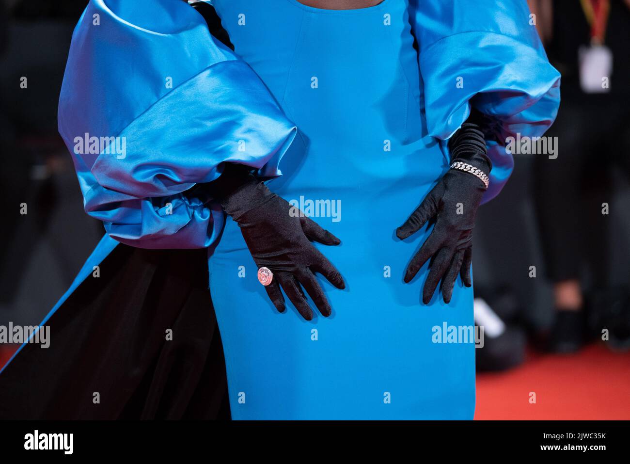 Jodie Turner-Smith attends "The Whale" red carpet at the 79th Venice ...
